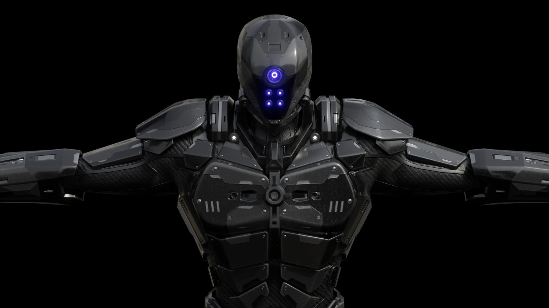 3D model Sci-fi Soldier Combat Suit VR / AR / low-poly | CGTrader