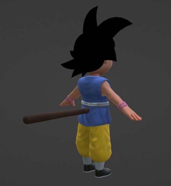 Goku GT Free Rig free 3D model rigged | CGTrader