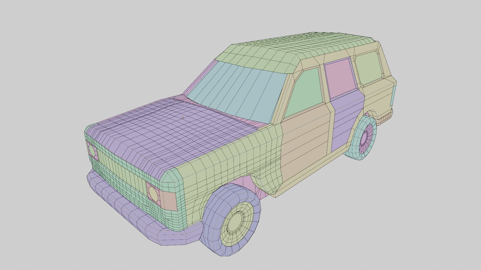 3D model Low-Poly Modular Car - Cruiser Style VR / AR / low-poly | CGTrader