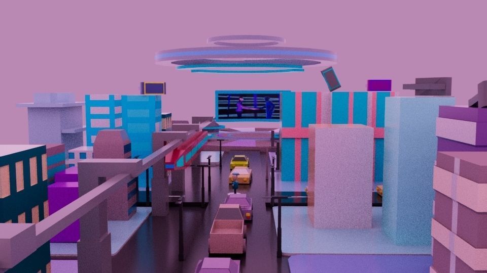 3D model Mat avers low poly City design VR / AR / low-poly | CGTrader