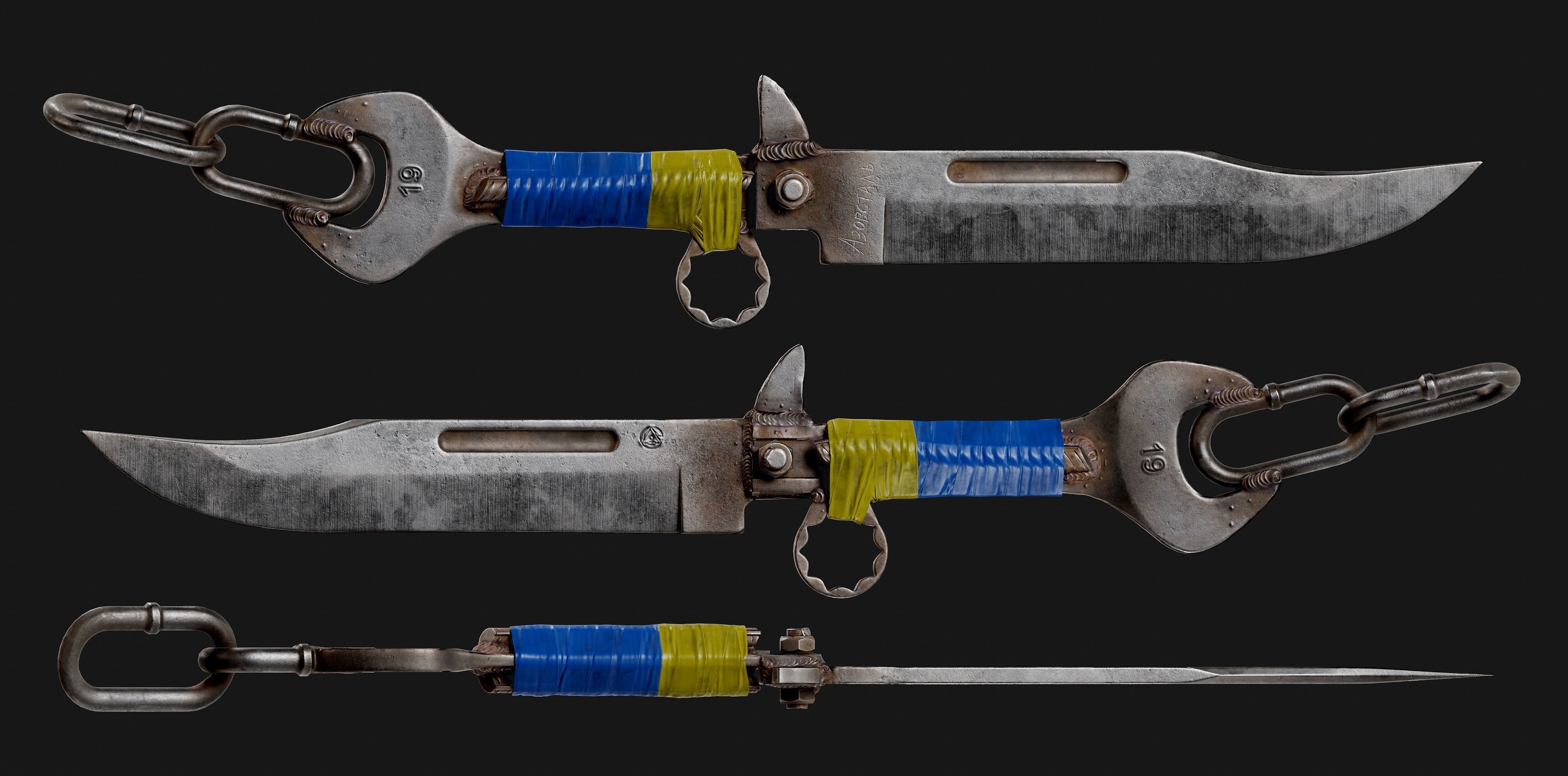 3D model Homemade knife Game-ready VR / AR / low-poly | CGTrader