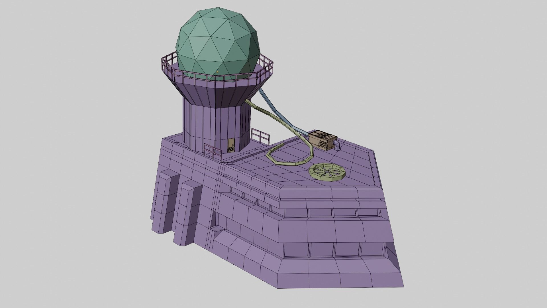 3D model Low Poly Satellite Radio Array VR / AR / low-poly | CGTrader