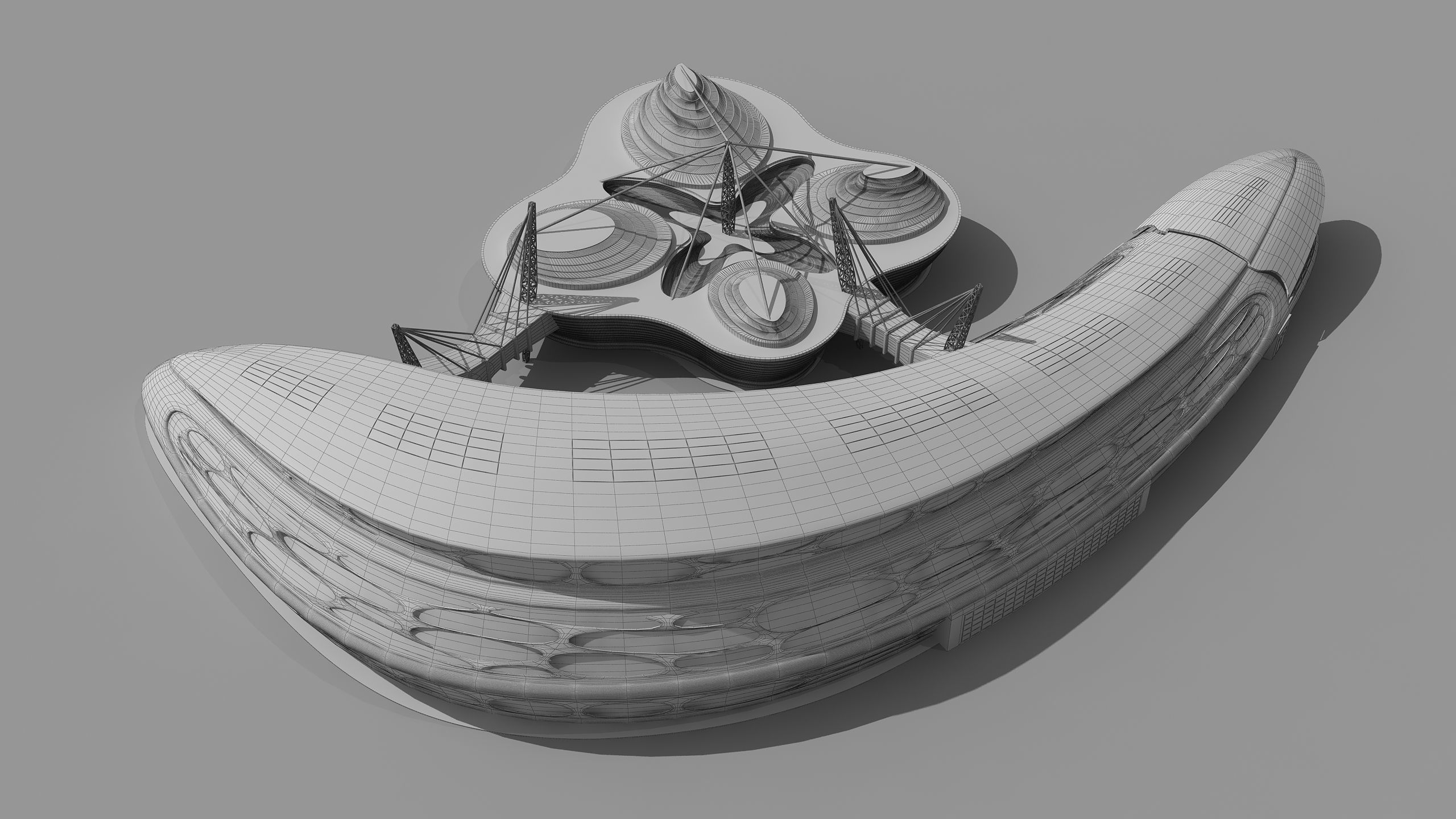 0144 - Organic Building 3D model | CGTrader