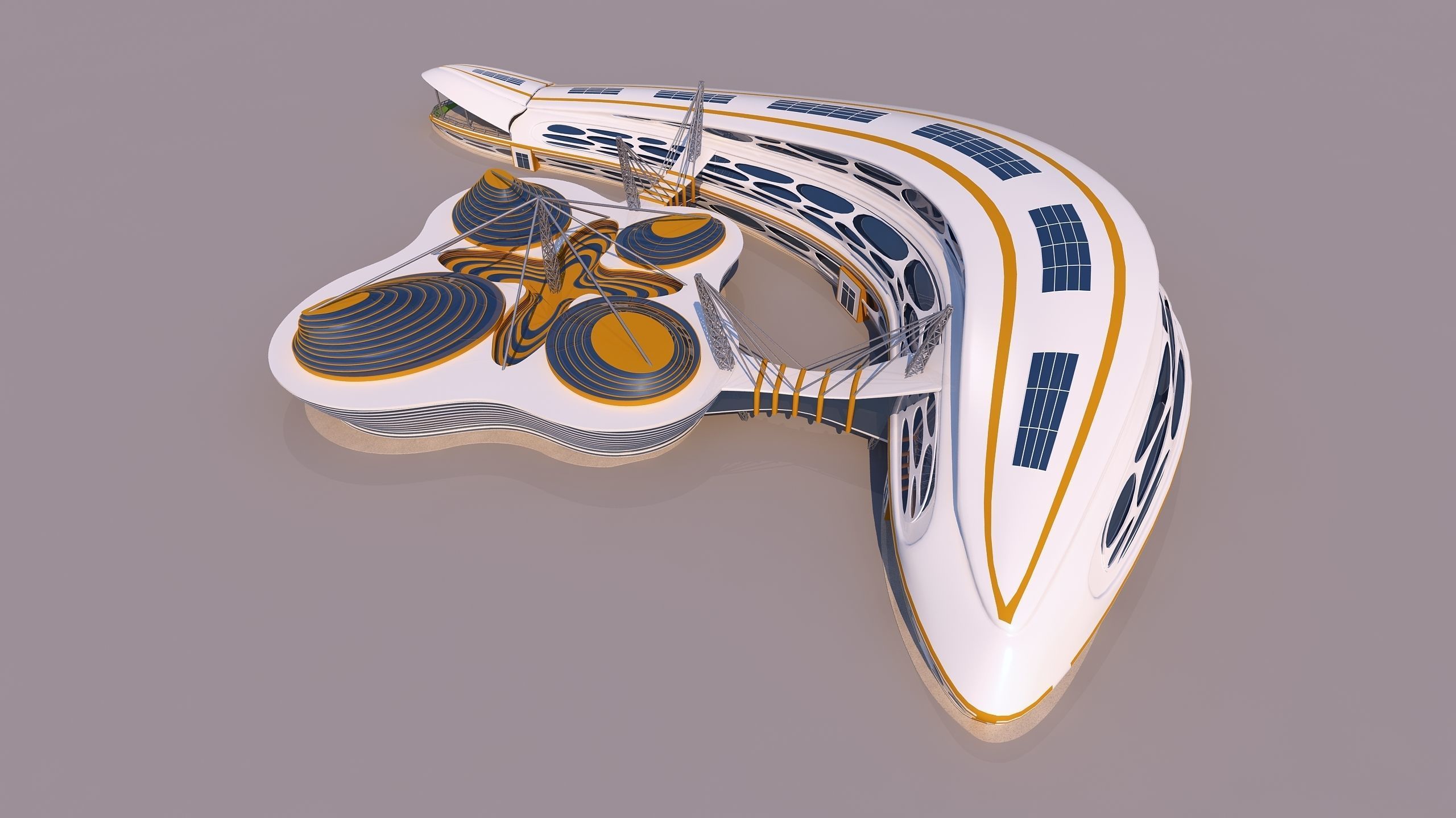 0144 - Organic Building 3D model | CGTrader