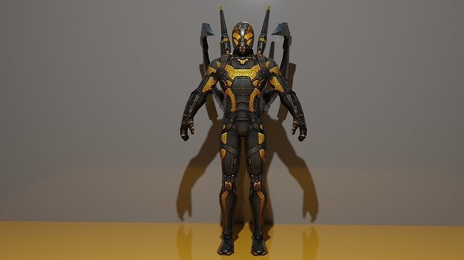 3D model Yellow jacket VR / AR / low-poly | CGTrader
