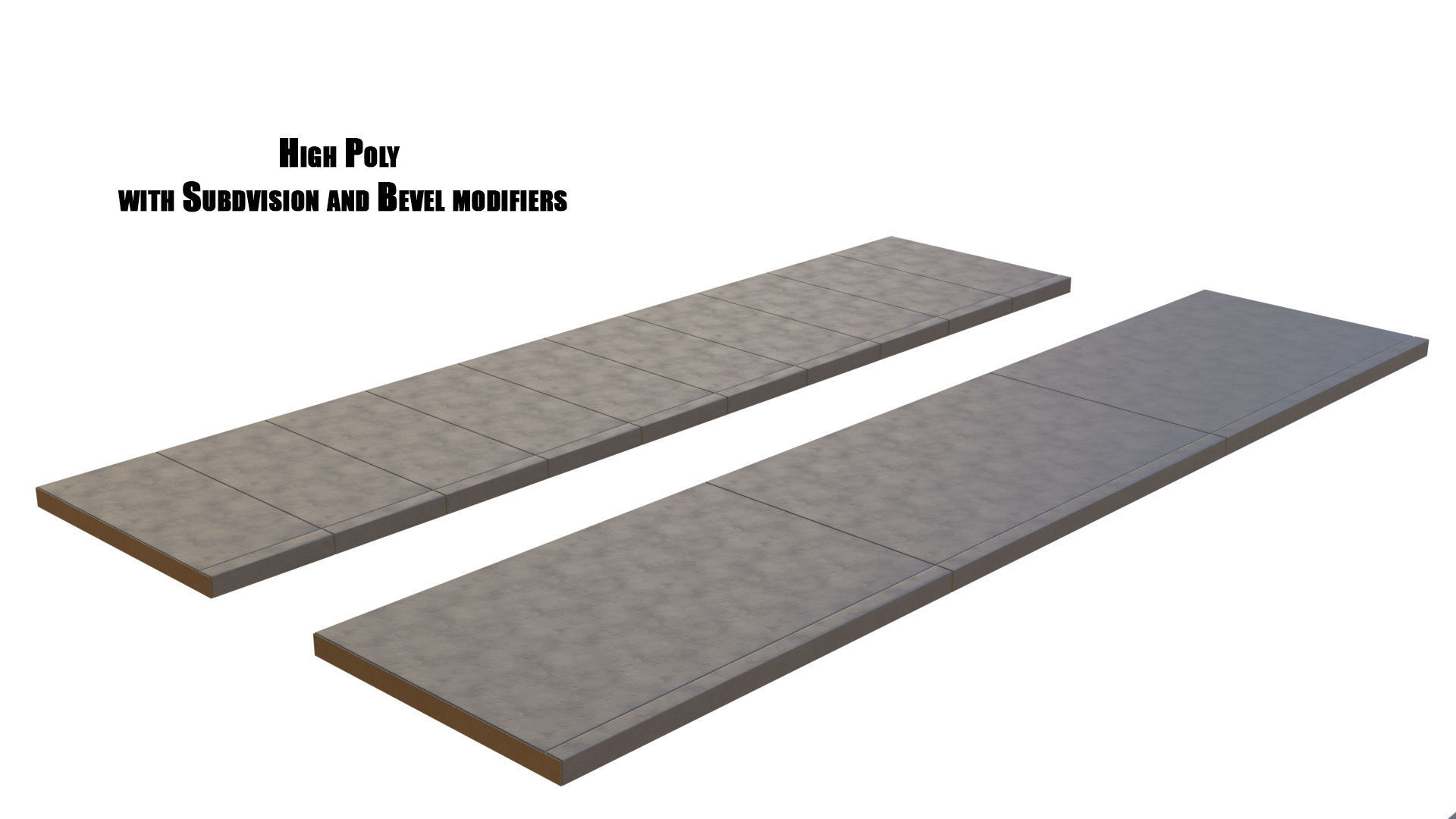 3D model Modular Sidewalks Setbuild Pack VR / AR / low-poly | CGTrader