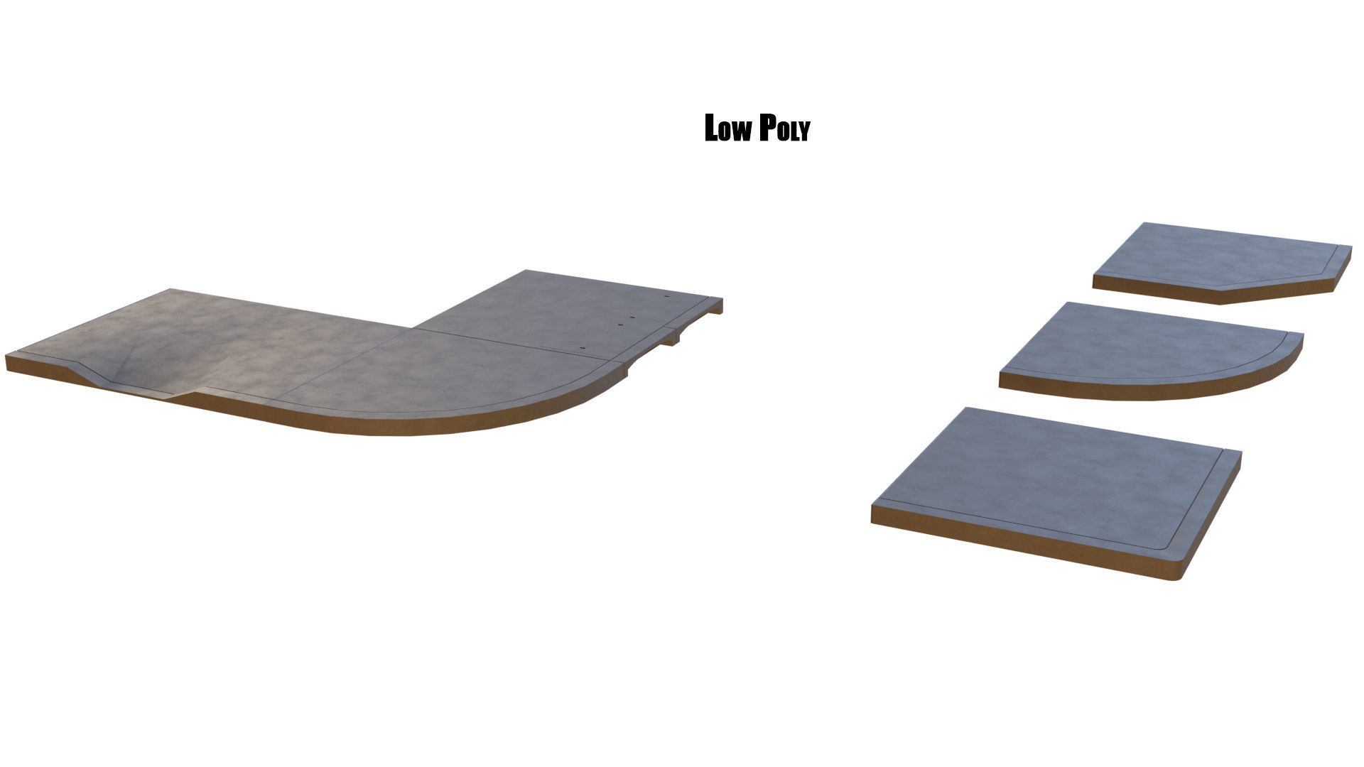 3D model Modular Sidewalks Setbuild Pack VR / AR / low-poly | CGTrader