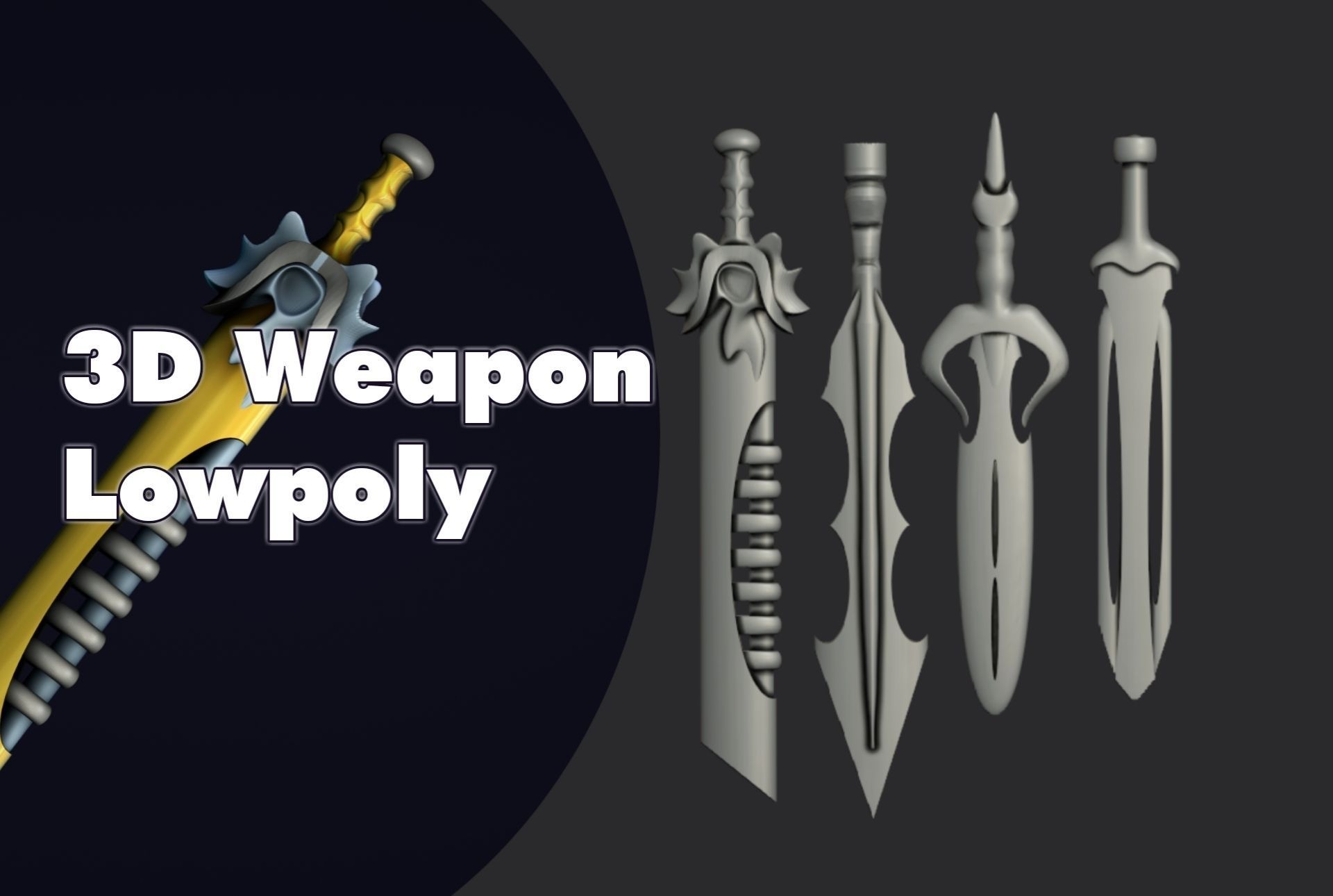3D model 3D Models Sword full pack VR / AR / low-poly | CGTrader