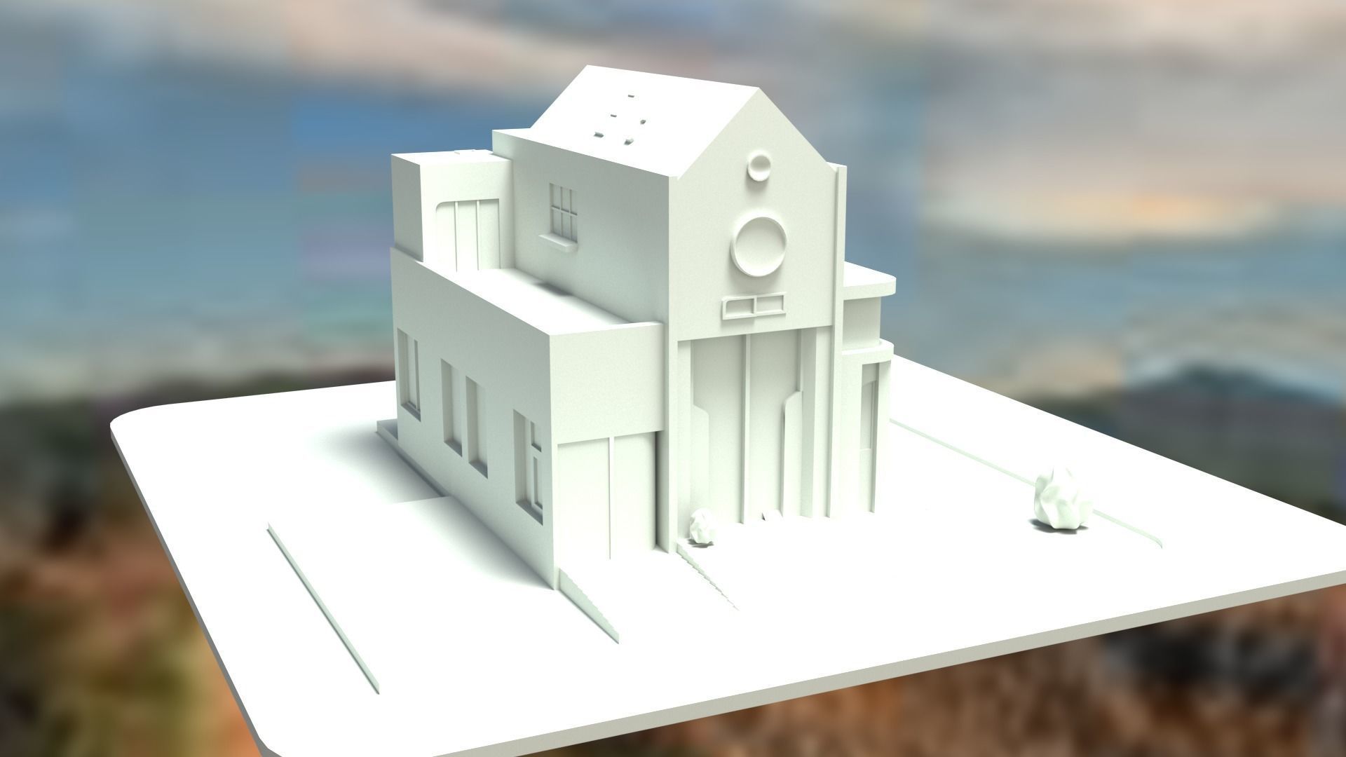 Cartoon Buildings Church Beautiful and lovely church models 3D model ...