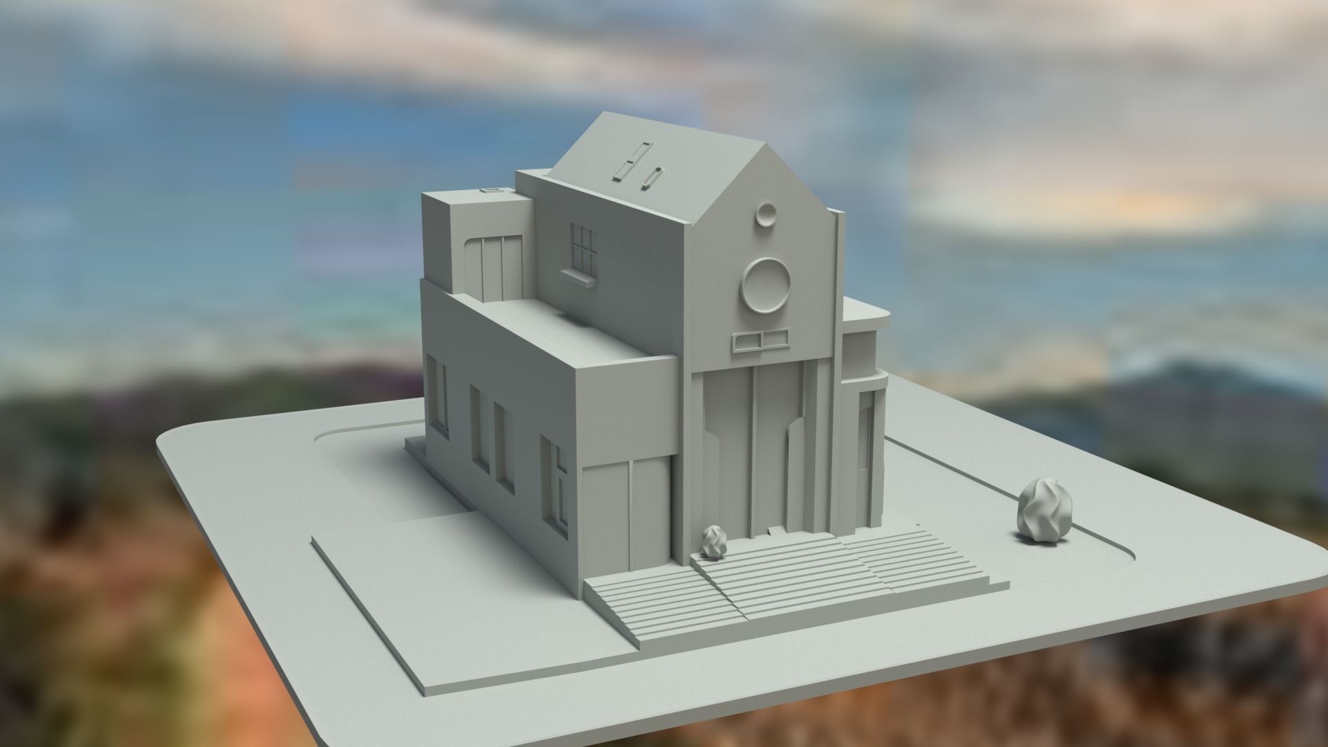Cartoon Buildings Church Beautiful and lovely church models 3D model ...