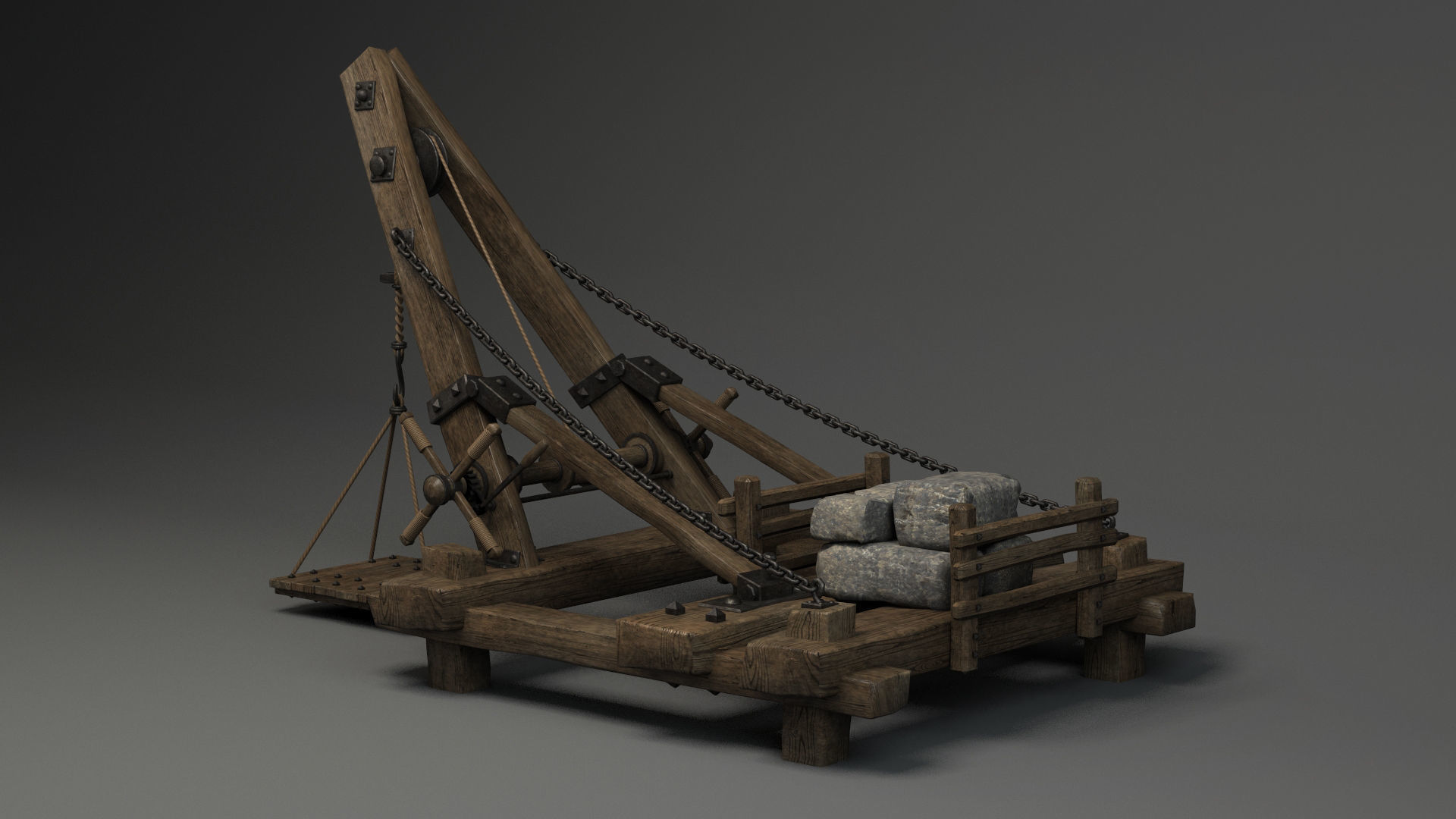 Old Wood Crane 3D model | CGTrader