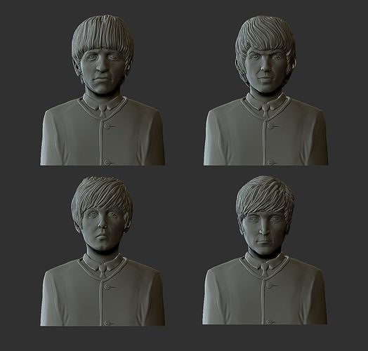 The Beatles 3D model 3D printable | CGTrader