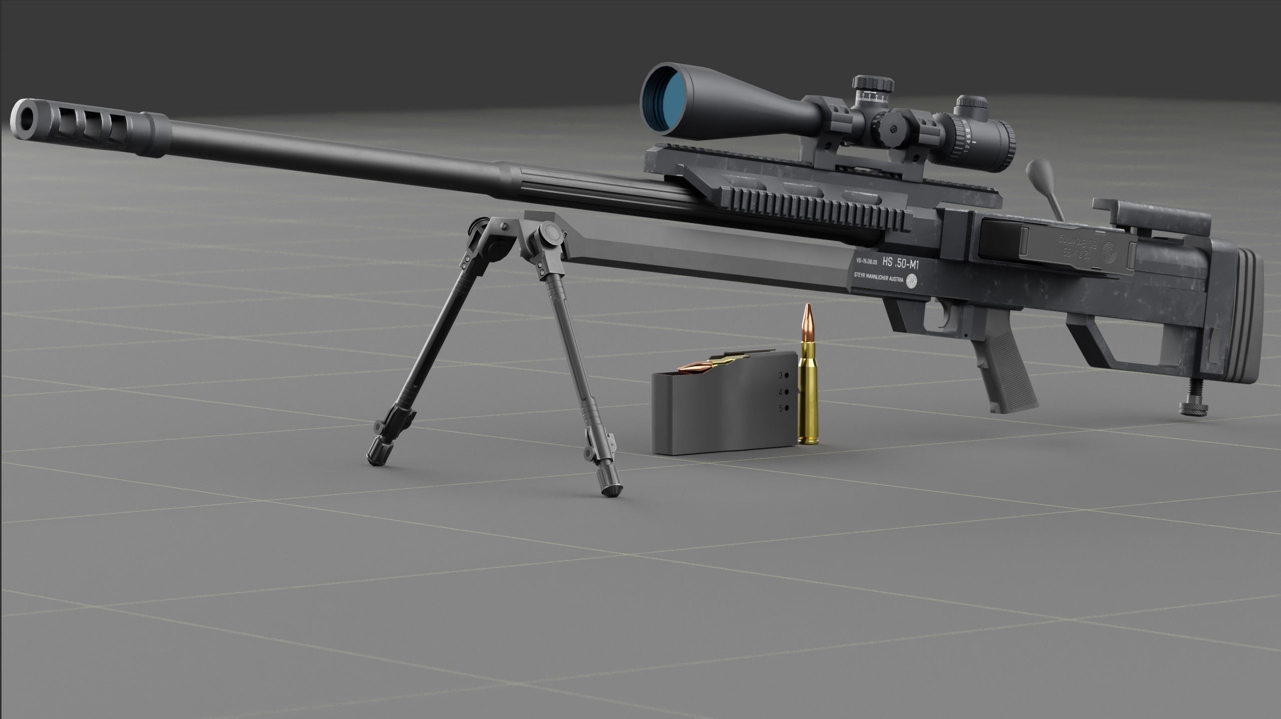 3D model Steyr HS 50 M1 - The ultimate long range hitter VR / AR / low ...