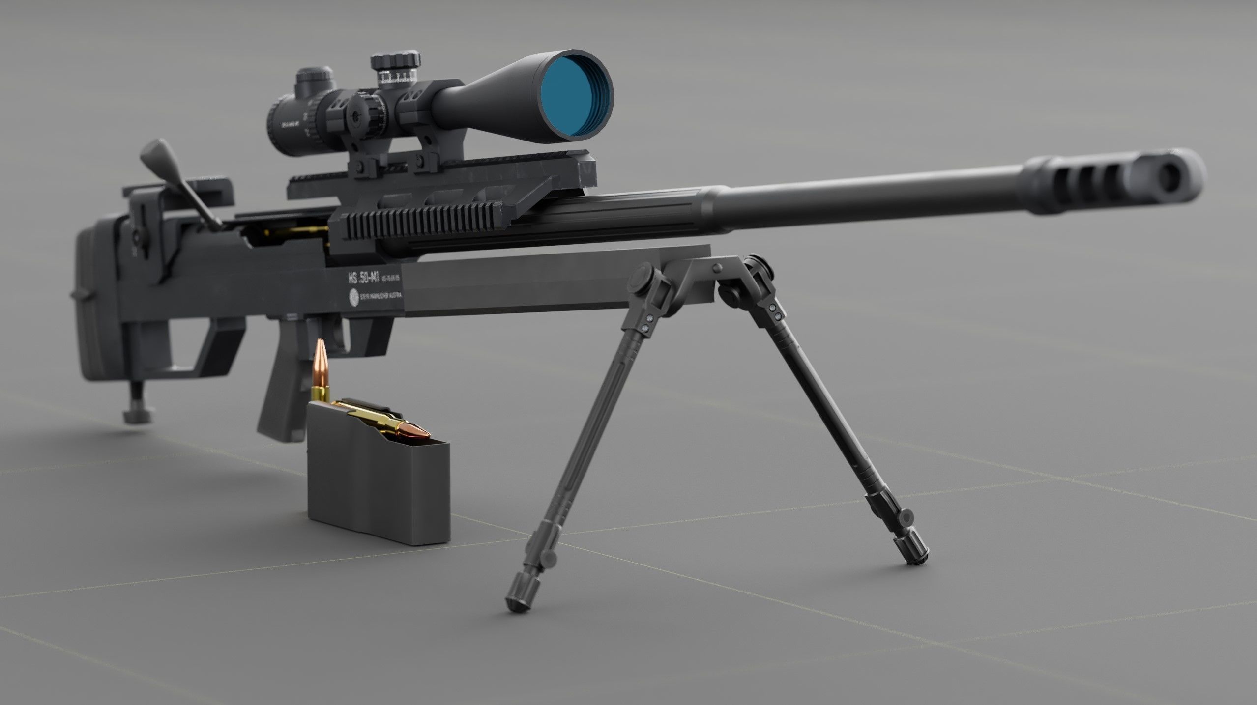 3D model Steyr HS 50 M1 - The ultimate long range hitter VR / AR / low ...