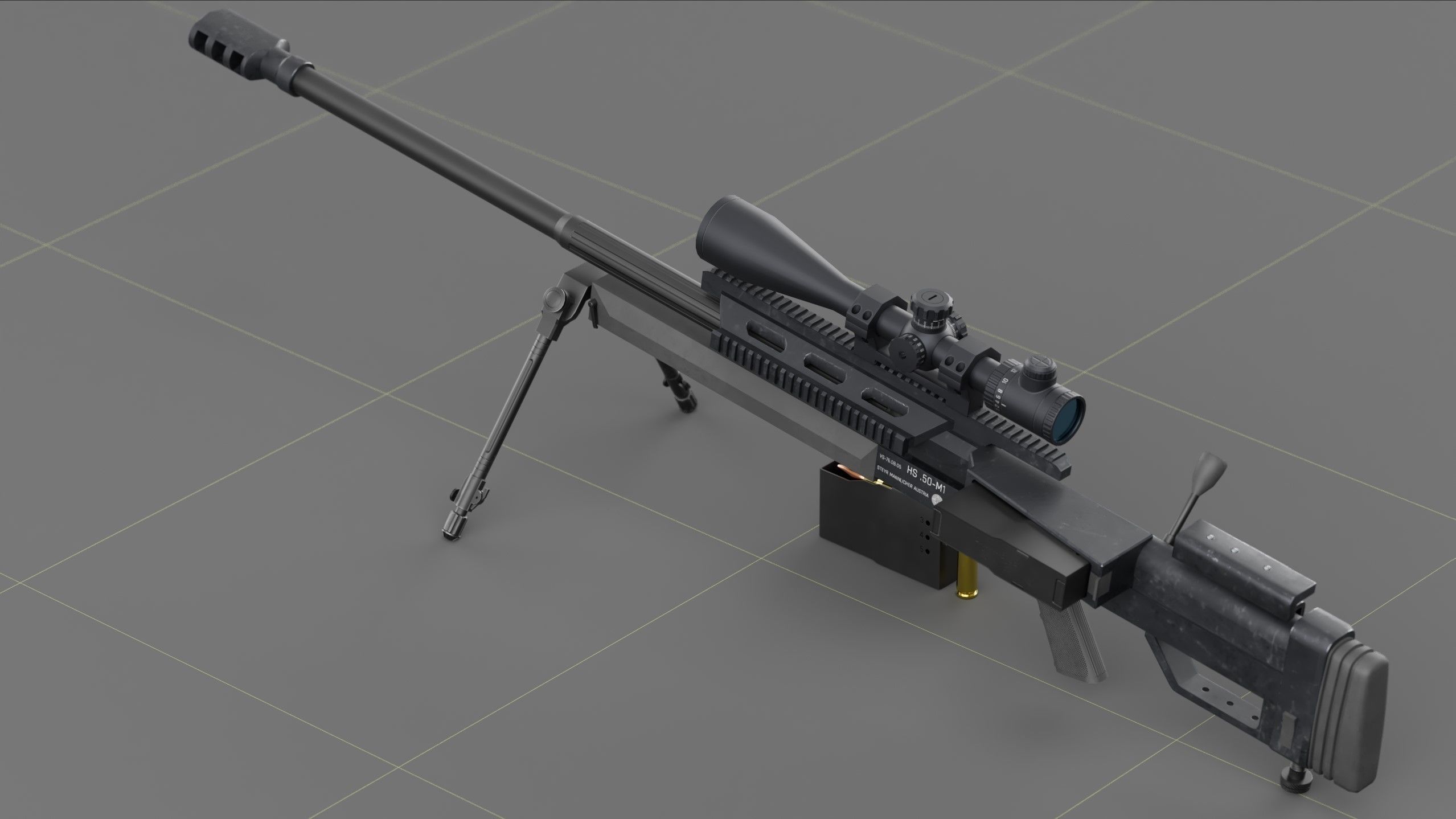 3D model Steyr HS 50 M1 - The ultimate long range hitter VR / AR / low ...