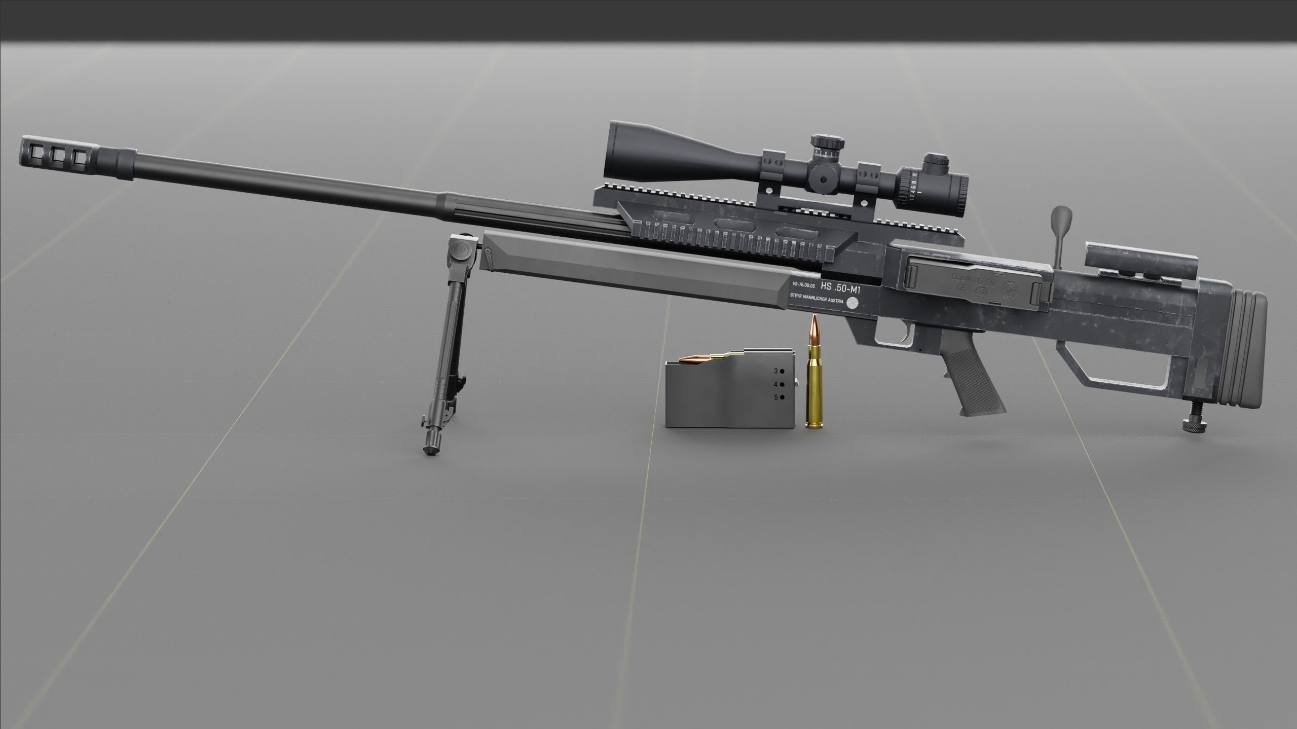 3D model Steyr HS 50 M1 - The ultimate long range hitter VR / AR / low ...