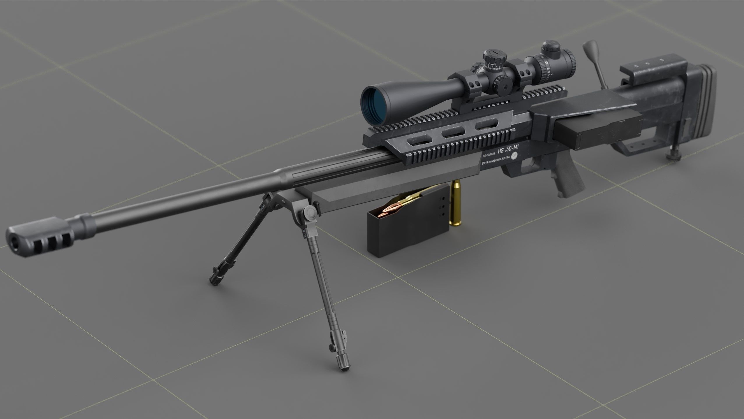 3D model Steyr HS 50 M1 - The ultimate long range hitter VR / AR / low ...