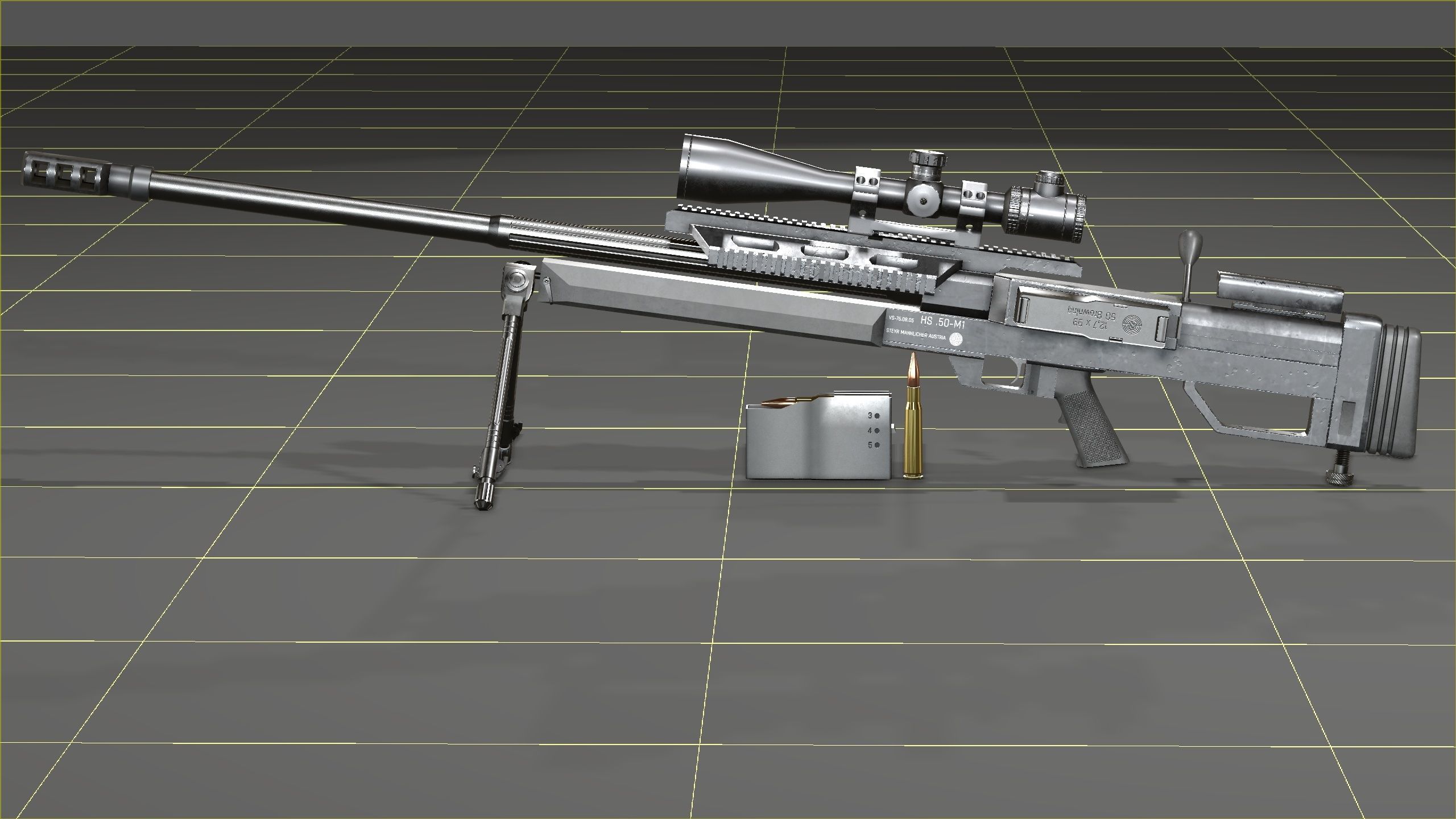 3D model Steyr HS 50 M1 - The ultimate long range hitter VR / AR / low ...