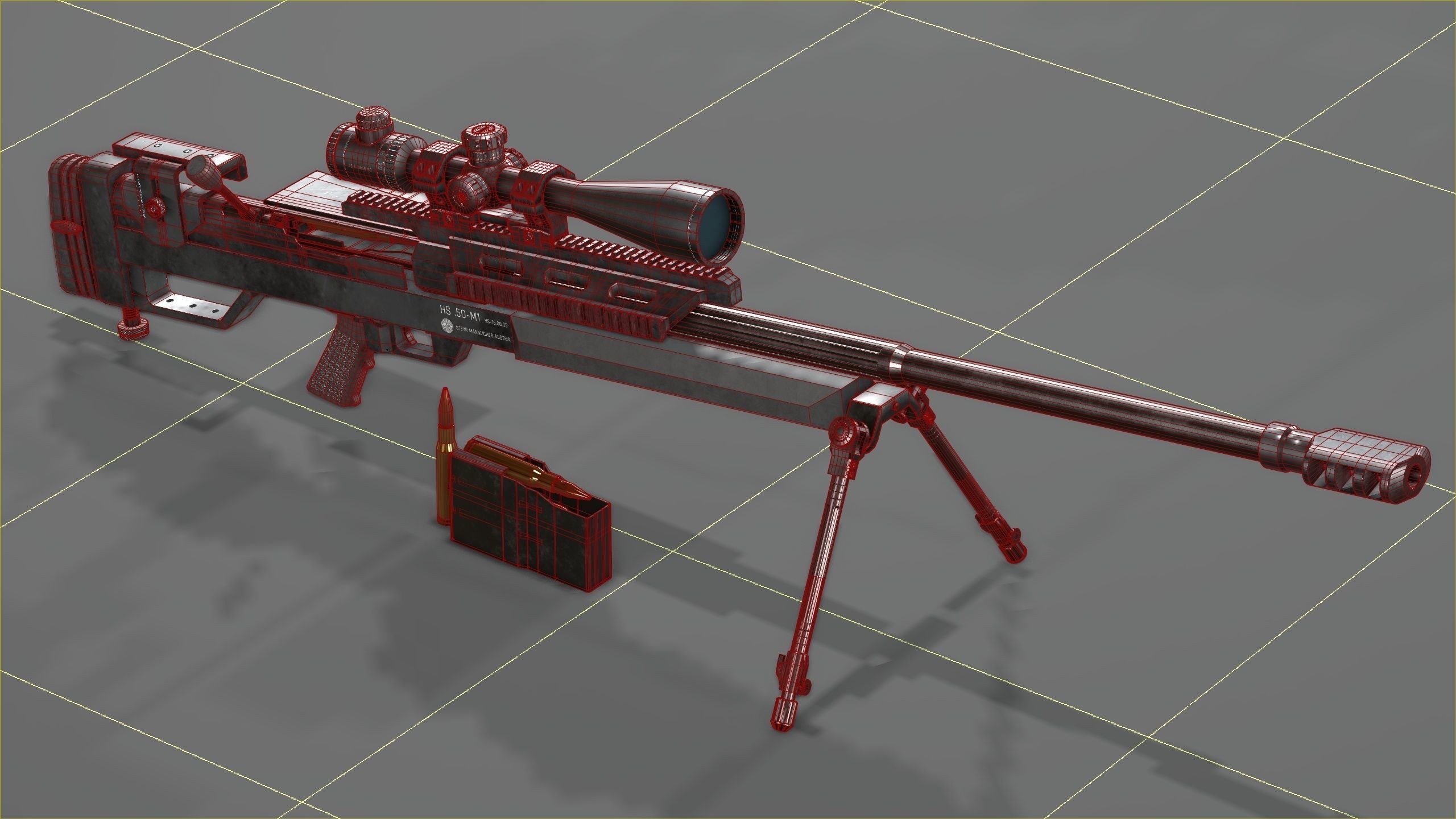 3D model Steyr HS 50 M1 - The ultimate long range hitter VR / AR / low ...