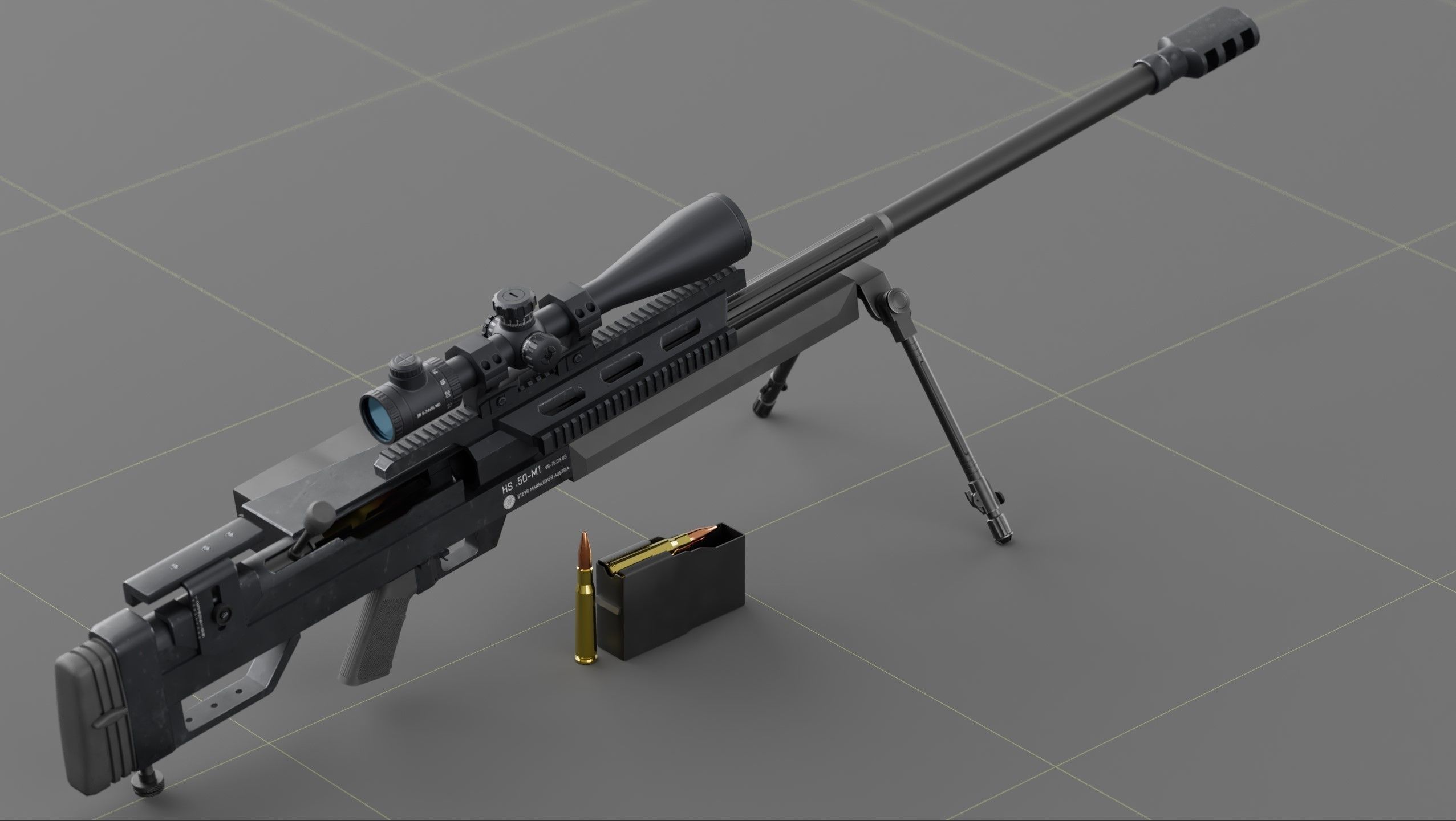 3D model Steyr HS 50 M1 - The ultimate long range hitter VR / AR / low ...