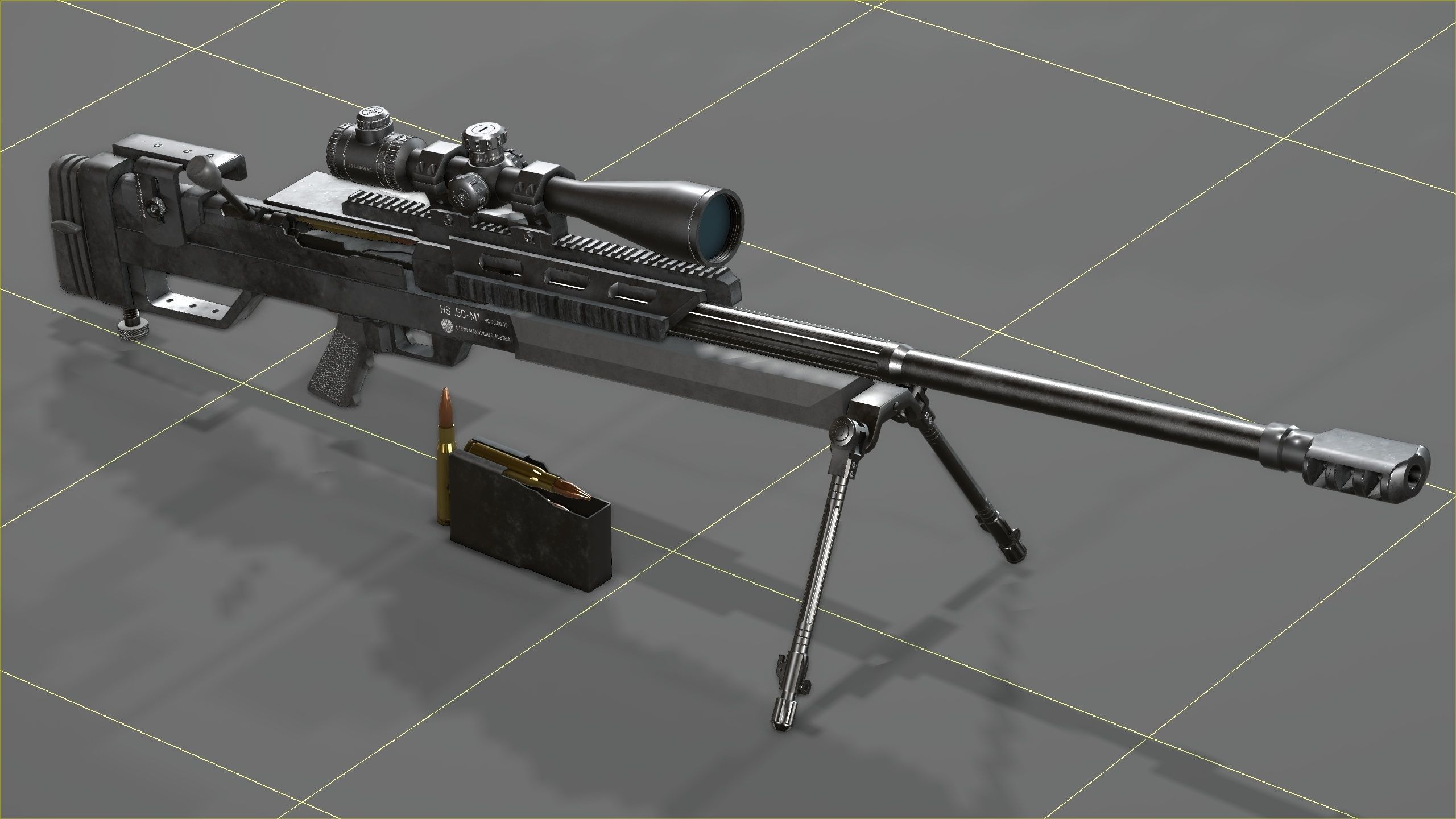 3D model Steyr HS 50 M1 - The ultimate long range hitter VR / AR / low ...