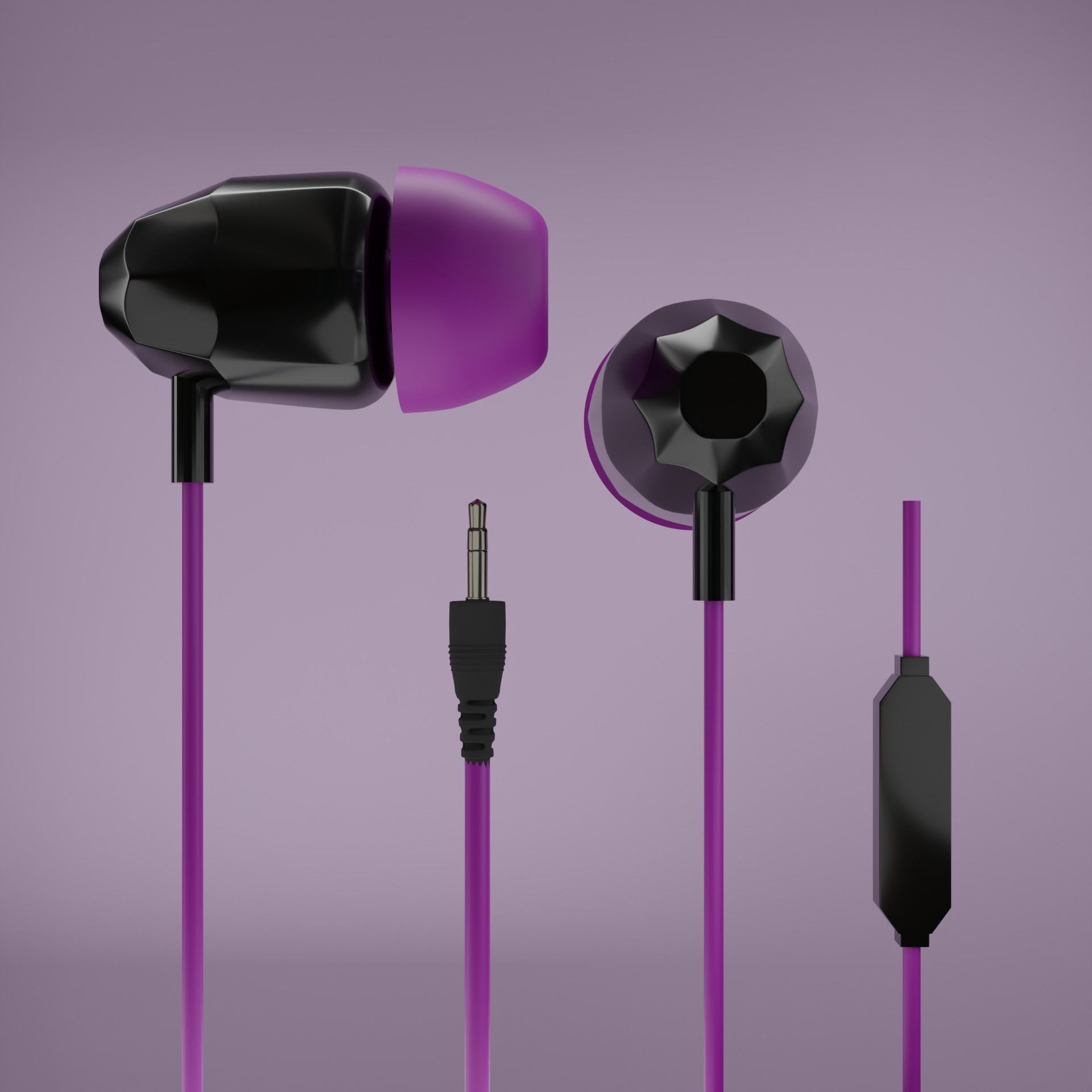 Diamond style Earphones free 3D model | CGTrader