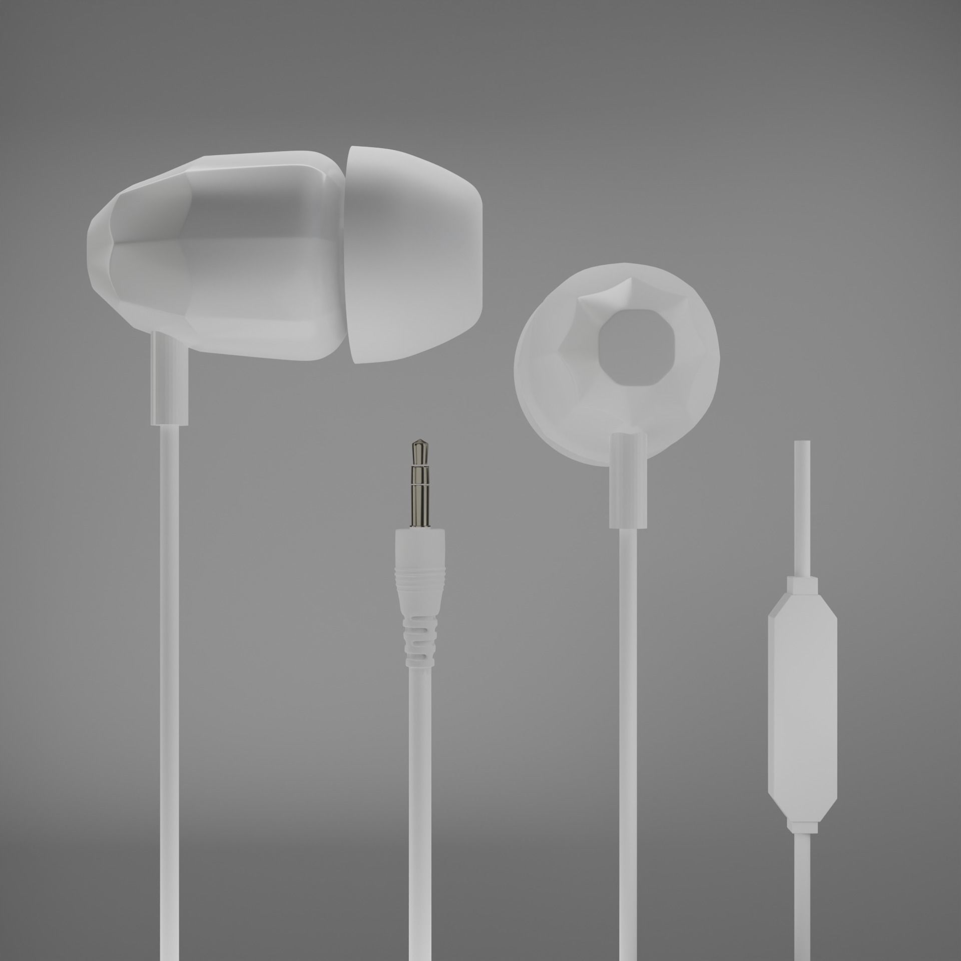 Diamond style Earphones free 3D model | CGTrader