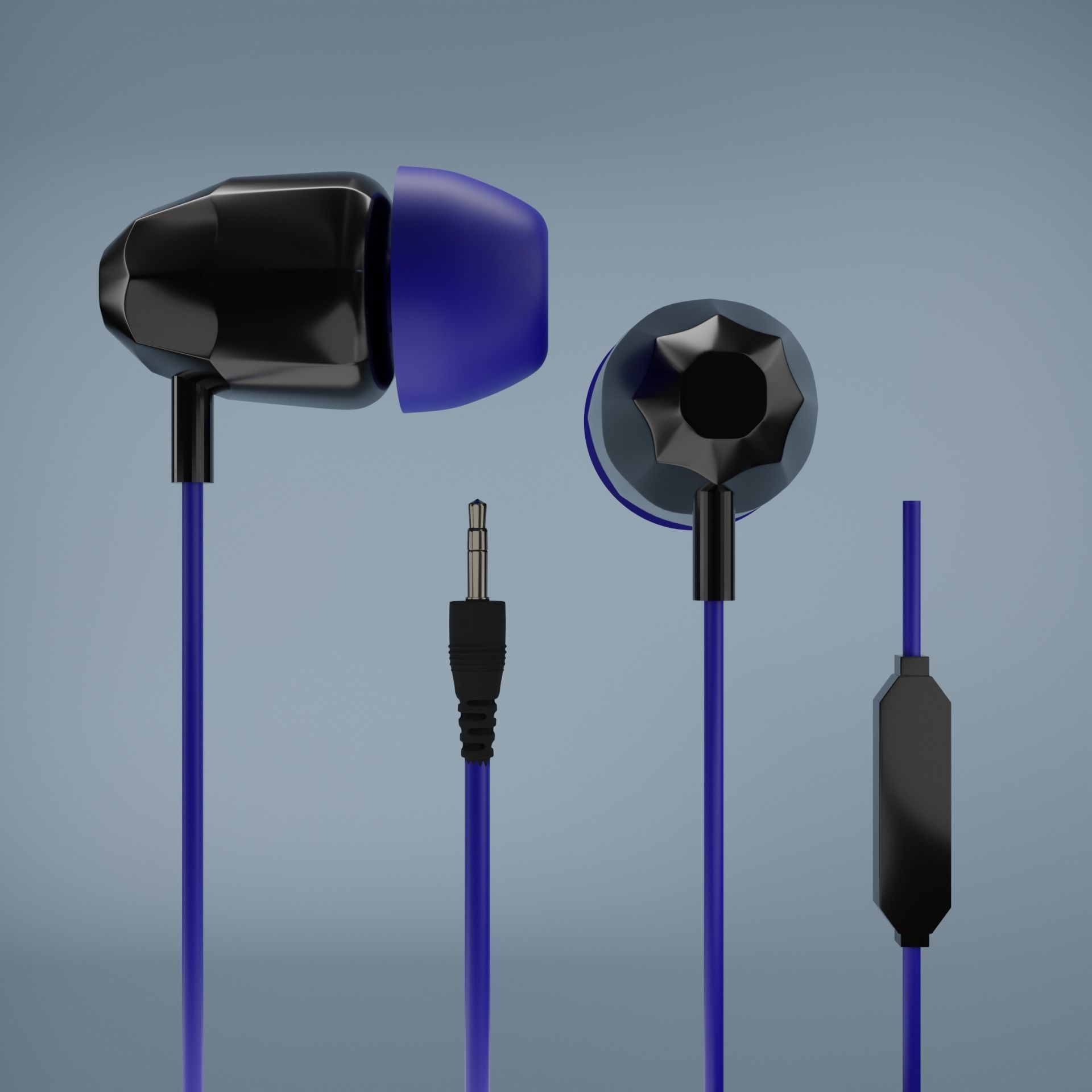 Diamond style Earphones free 3D model | CGTrader