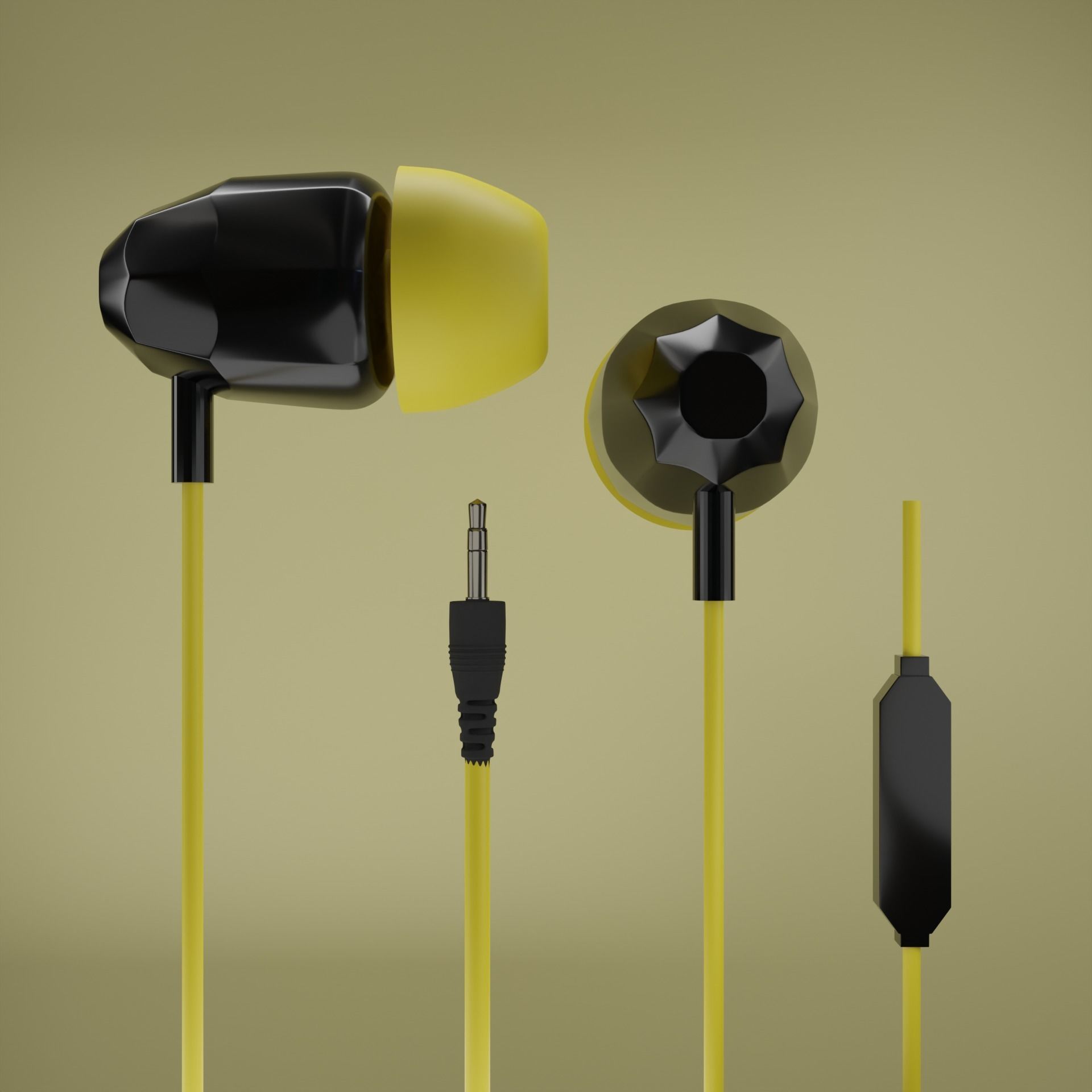 Diamond style Earphones free 3D model | CGTrader