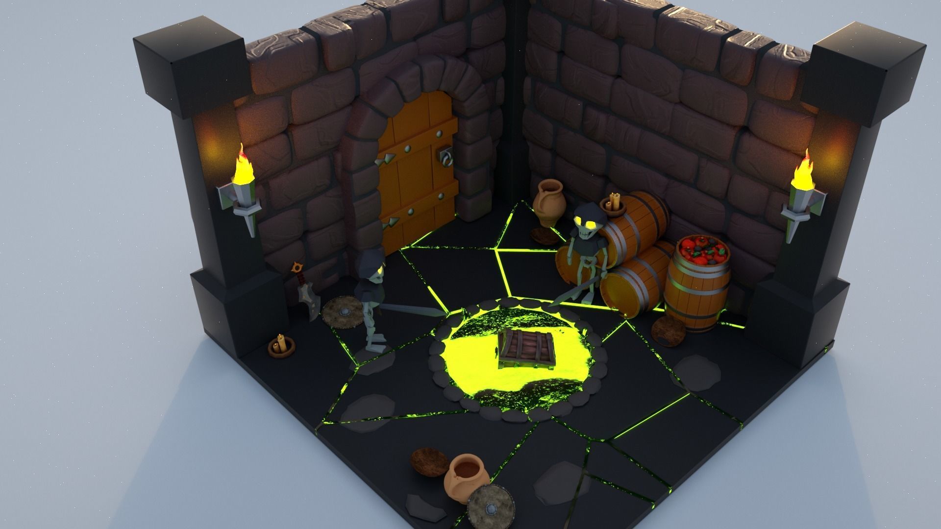 3D model 3D DUNGEON STYLE VR / AR / low-poly | CGTrader