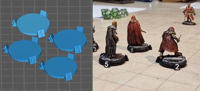 Numbered markers for 25mm bases free 3D model 3D printable | CGTrader