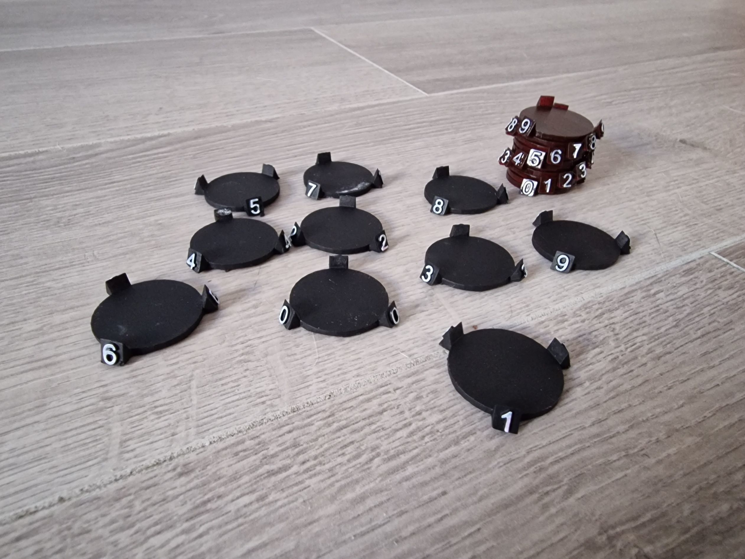 Numbered markers for 25mm bases free 3D model 3D printable | CGTrader