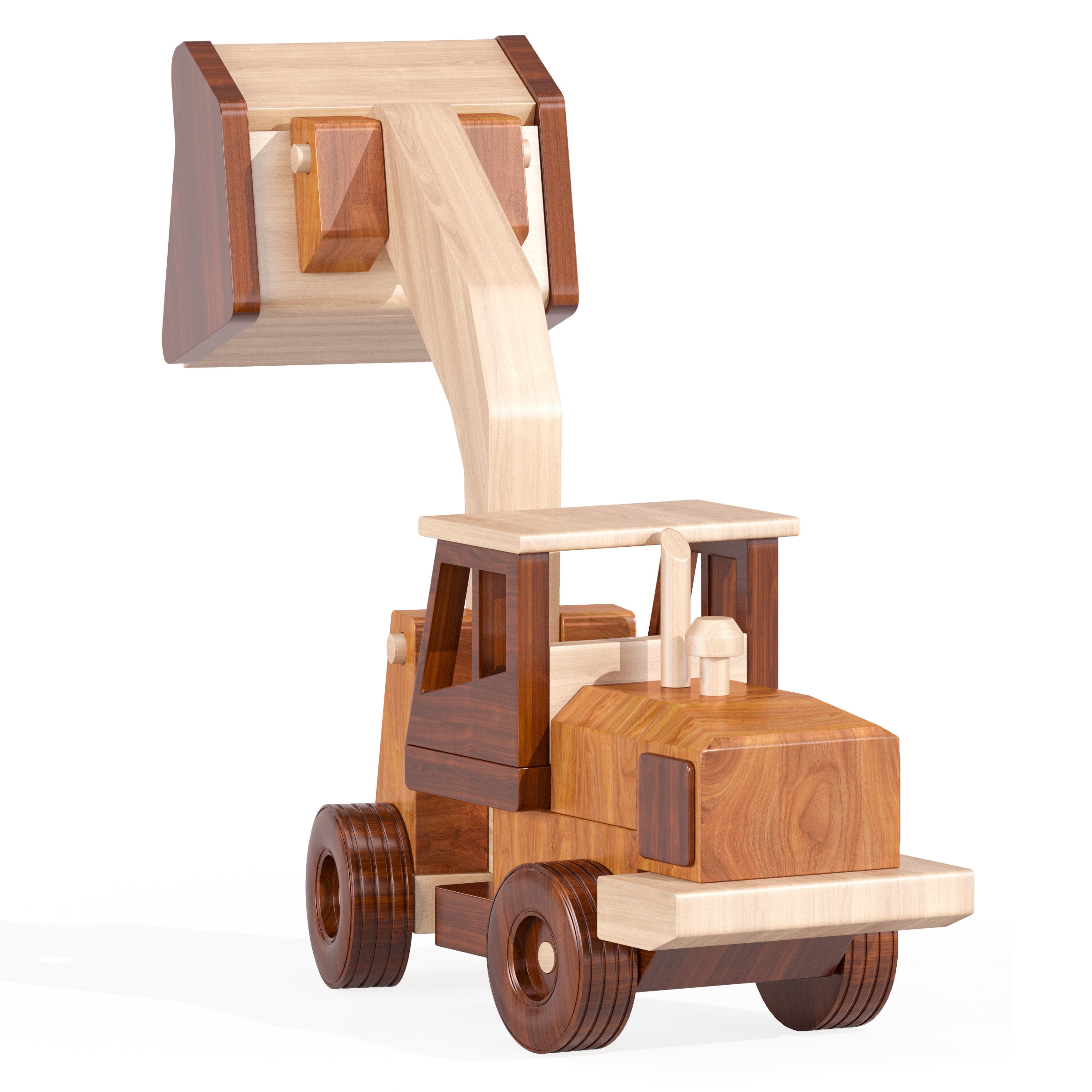 Cat dirt Loader Wood 3D model | CGTrader
