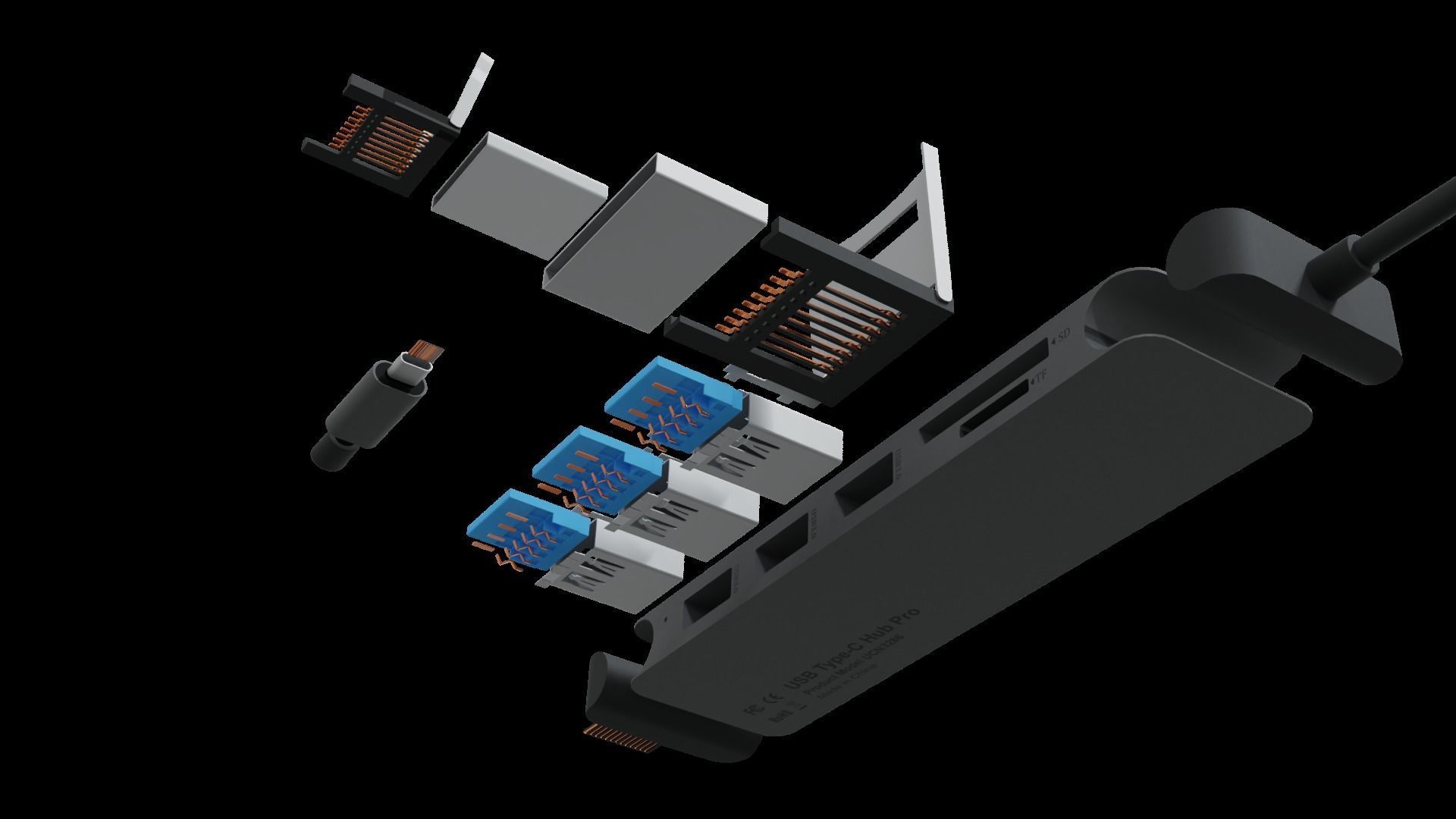 USB - Type-C Hub Pro 3D model | CGTrader