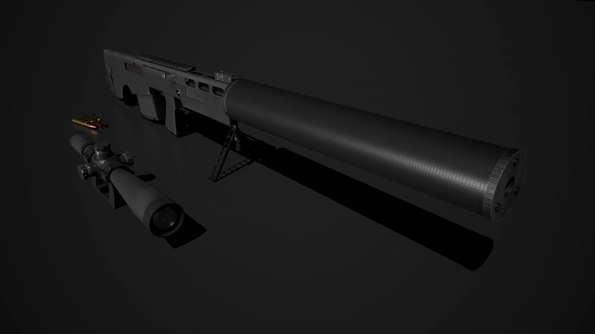 3D model VKS sniper rifle VR / AR / low-poly | CGTrader