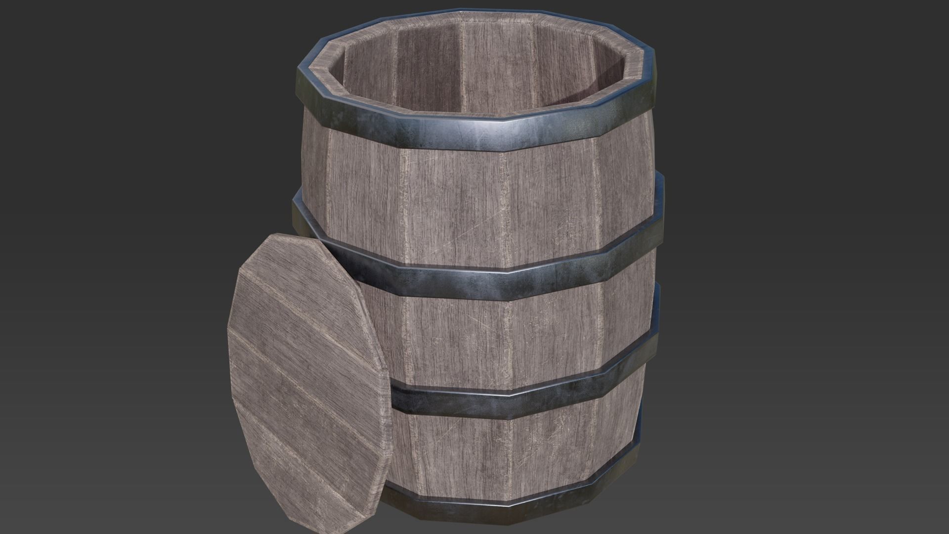 3D model 5 Medieval Probs with Texture-Wagon-Box-Bucket-Vol 02 Game ...