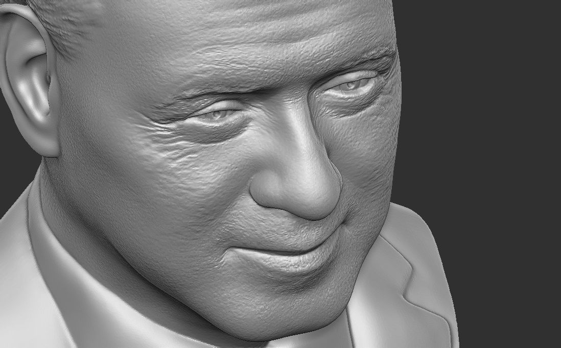 Silvio Berlusconi bust for 3D printing 3D model 3D printable | CGTrader