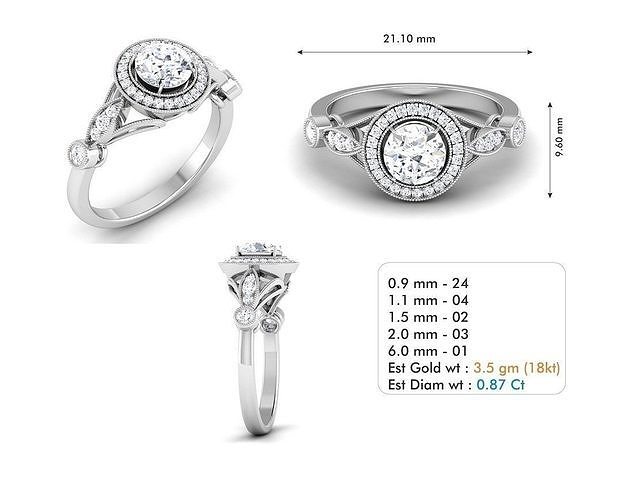 engagement ring 3D model 3D printable | CGTrader