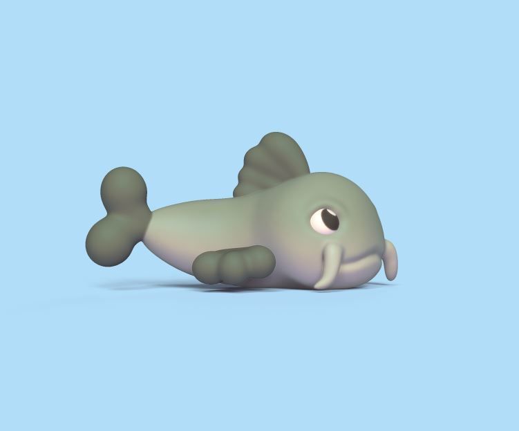 Moustache Catfish 3D model 3D printable | CGTrader