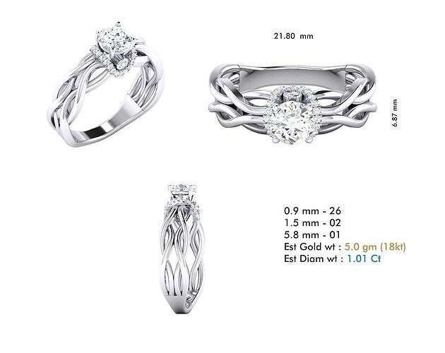 engagement ring 3D model 3D printable | CGTrader
