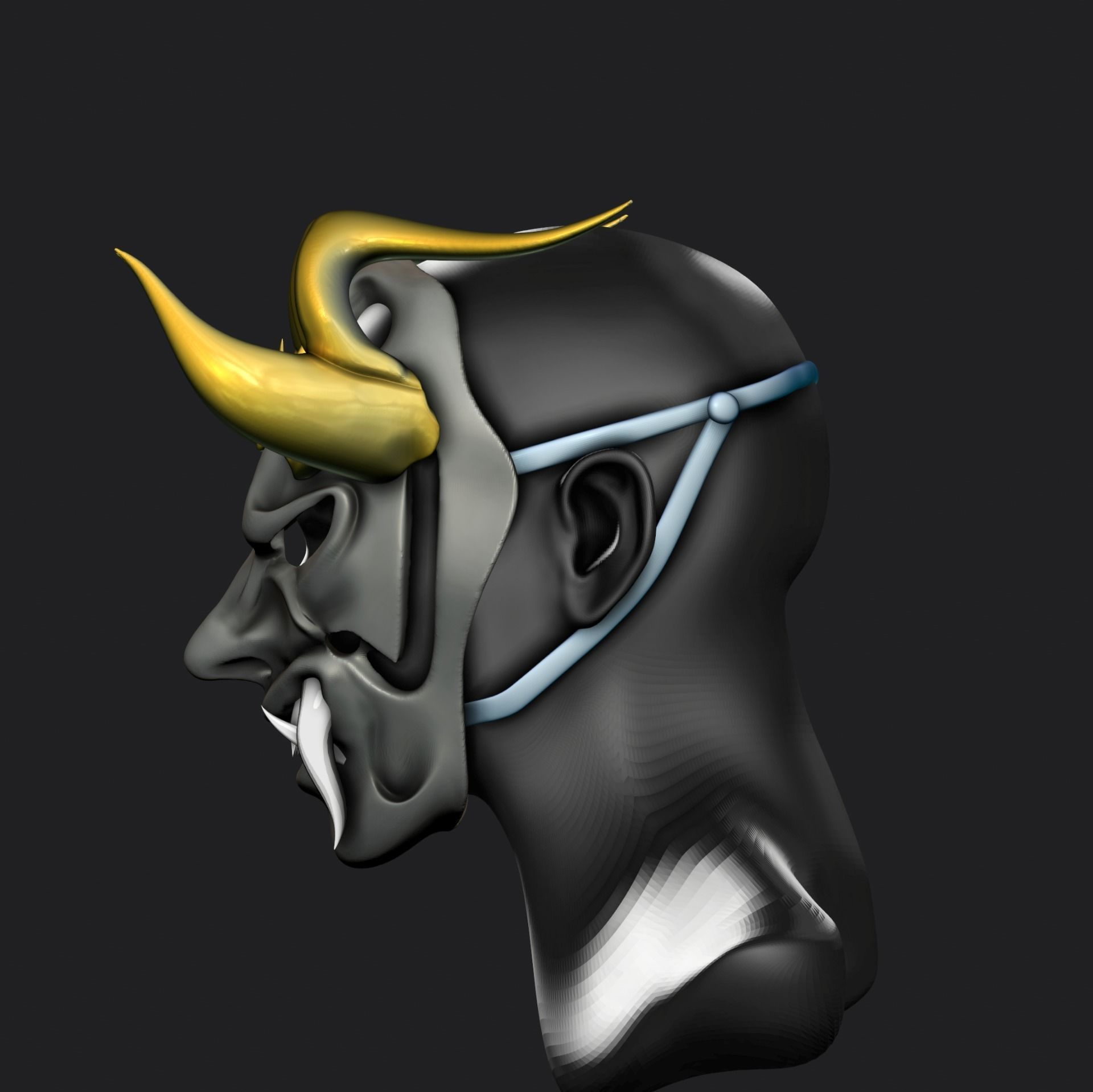 3D model Japan Oni Mask VR / AR / low-poly | CGTrader