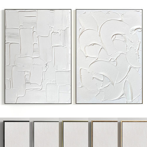 3D model Plaster Two Photo Frame 112 VR / AR / low-poly | CGTrader