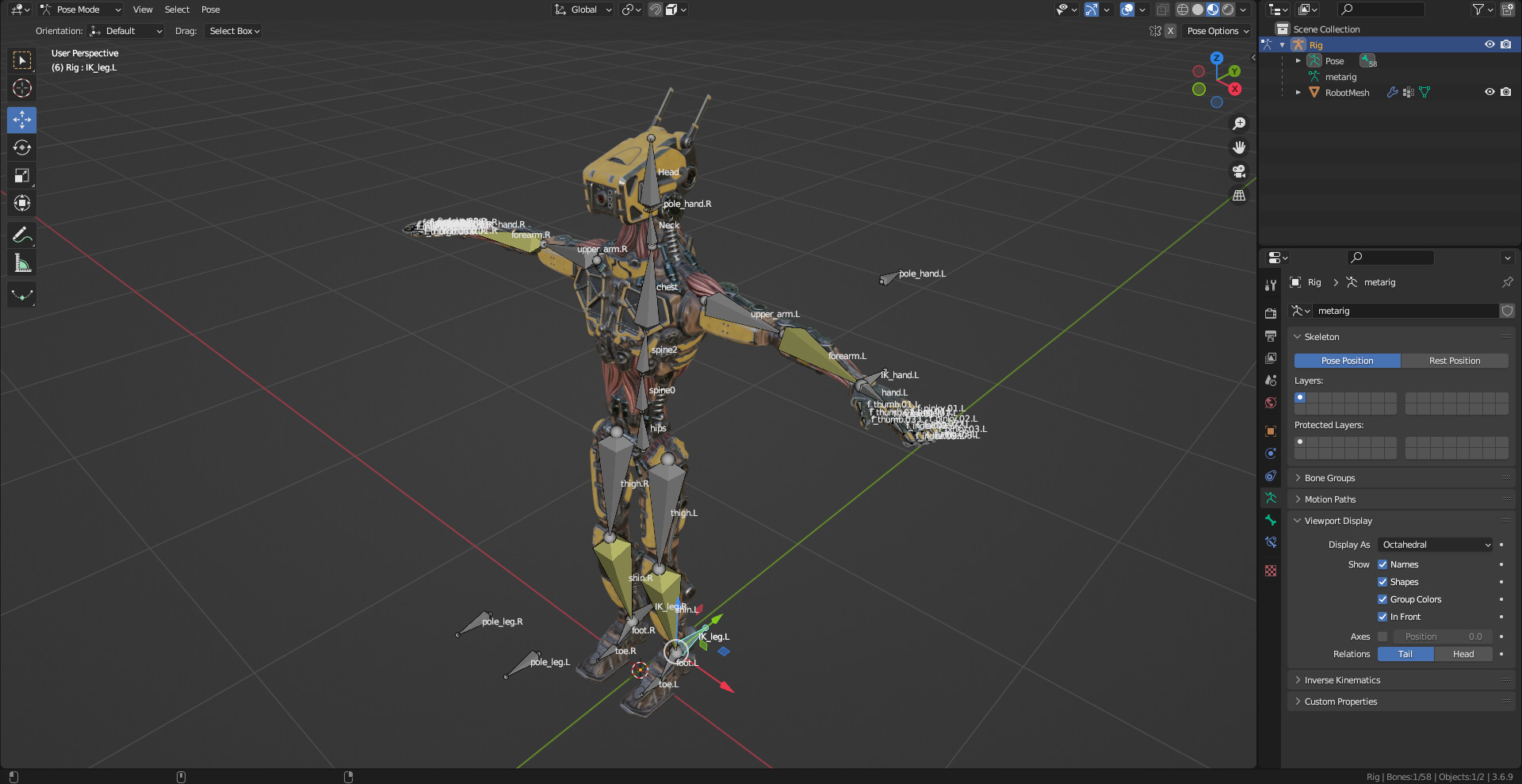 3D model Robot character rigged gameready droid Unity Unreal Engine VR ...