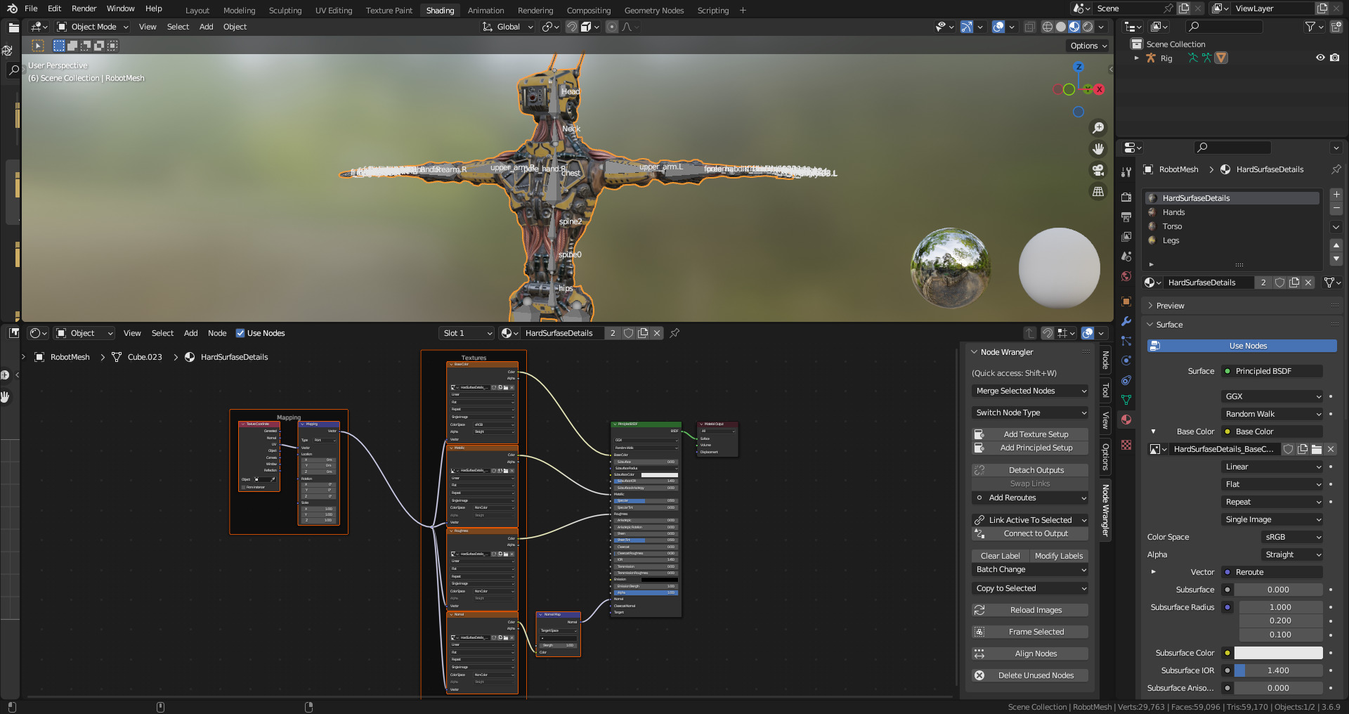 3D model Robot character rigged gameready droid Unity Unreal Engine VR ...
