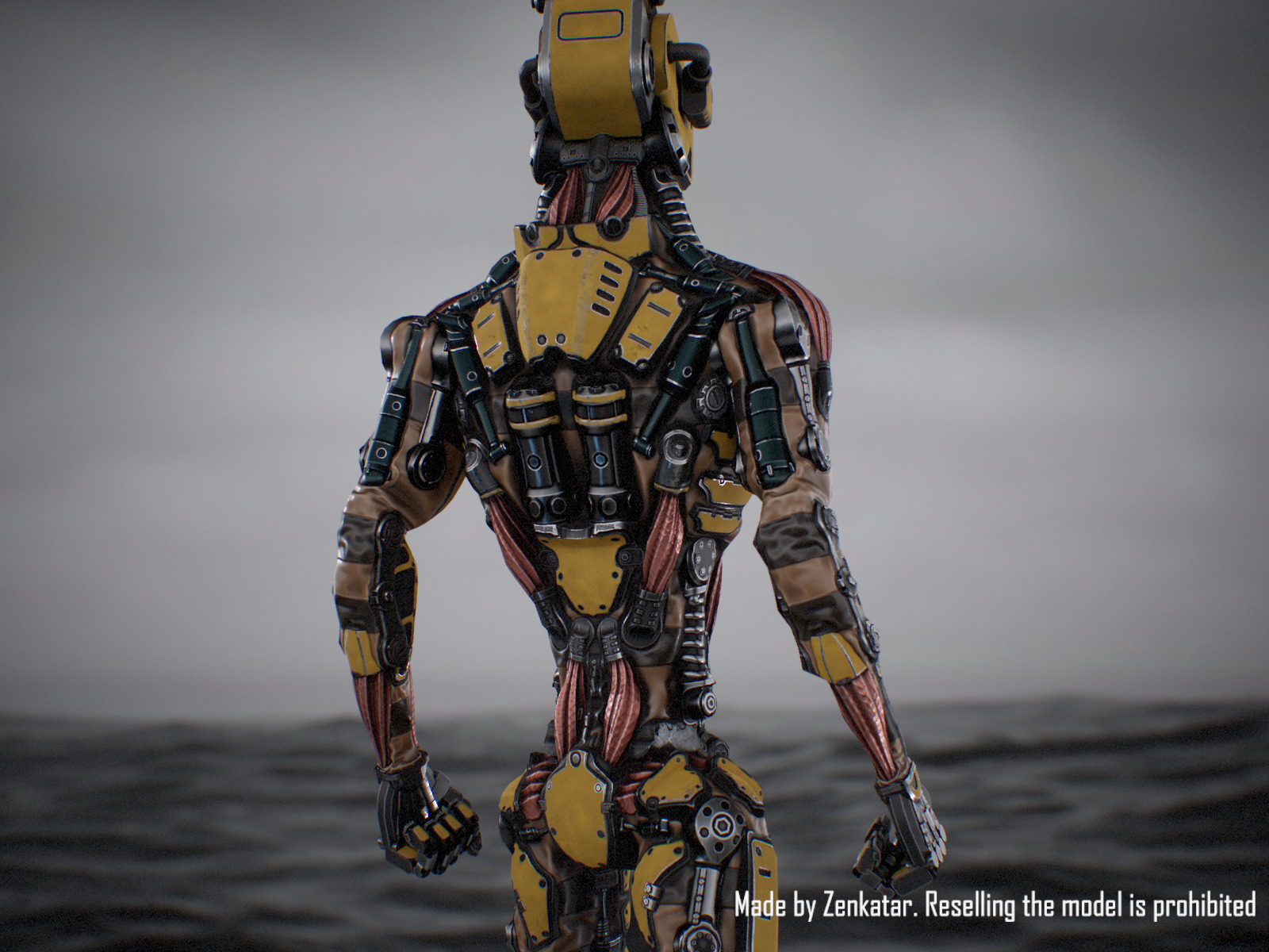 3D model Robot character rigged gameready droid Unity Unreal Engine VR ...