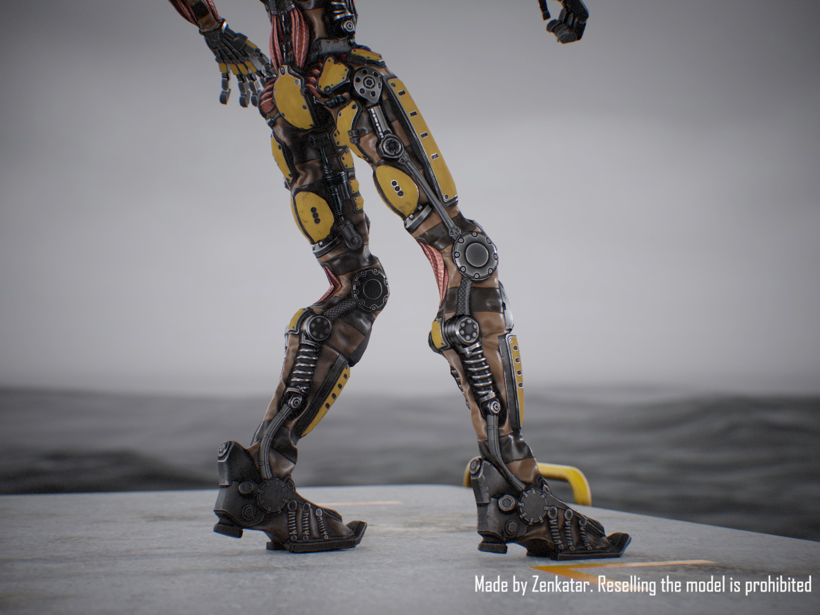 3D model Robot character rigged gameready droid Unity Unreal Engine VR ...