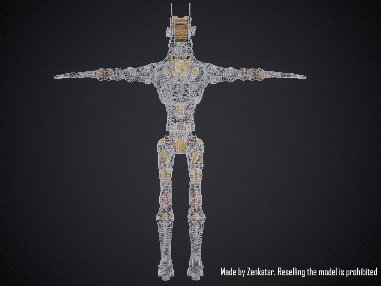 3D model Robot character rigged gameready droid Unity Unreal Engine VR ...