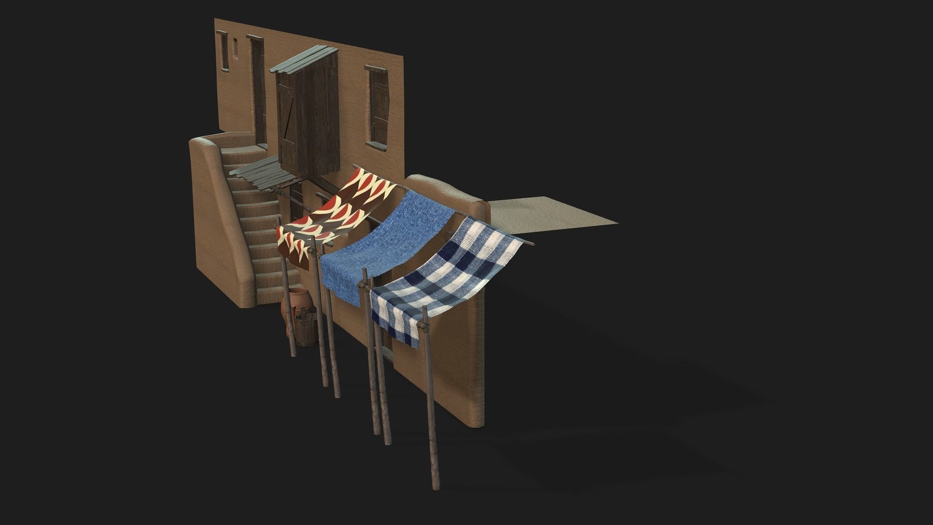3D model Desert 3D wall assets VR / AR / low-poly | CGTrader