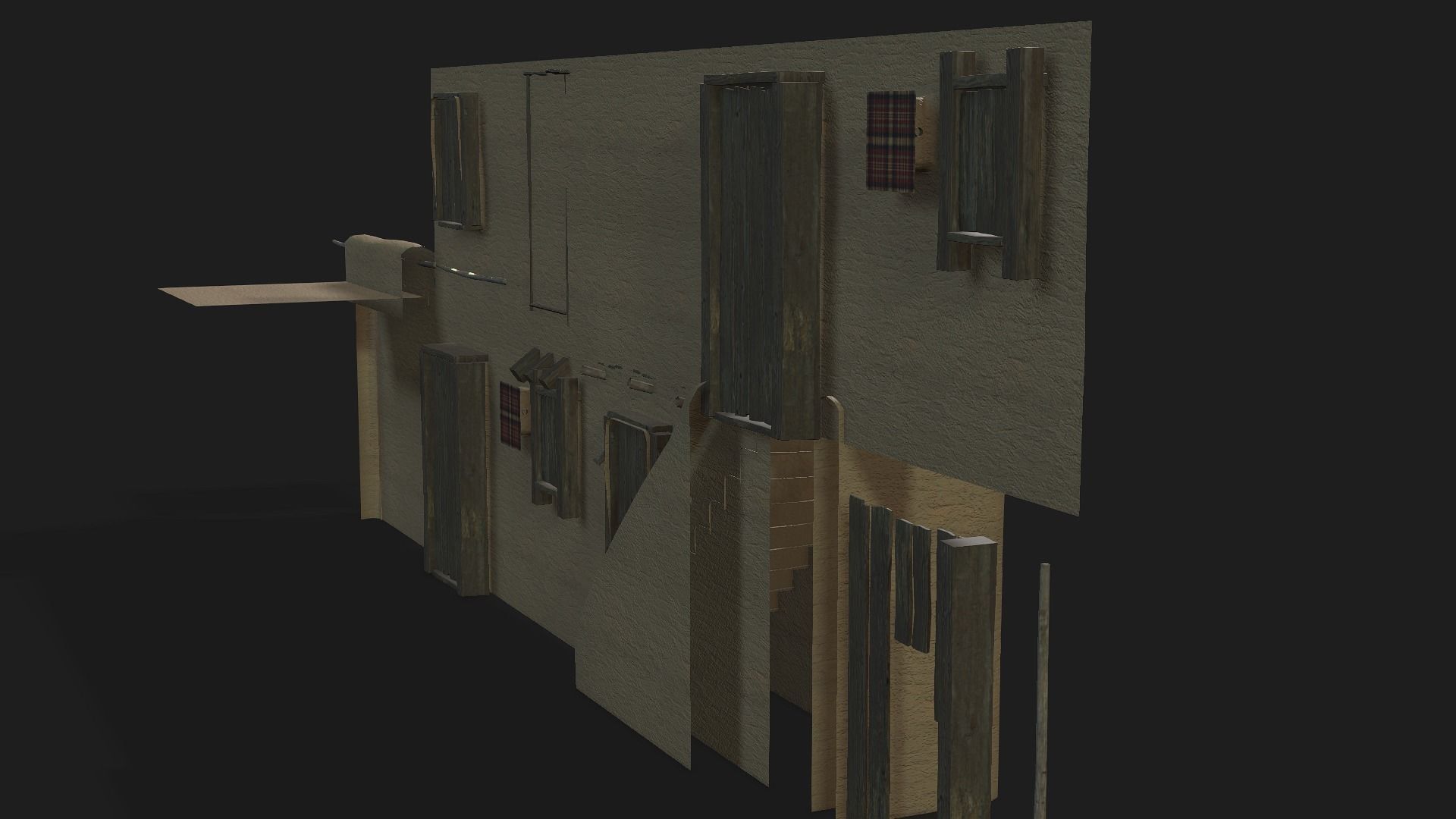 3D model Desert 3D wall assets VR / AR / low-poly | CGTrader