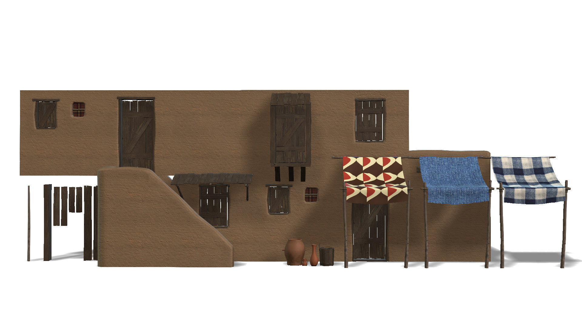 3D model Desert 3D wall assets VR / AR / low-poly | CGTrader